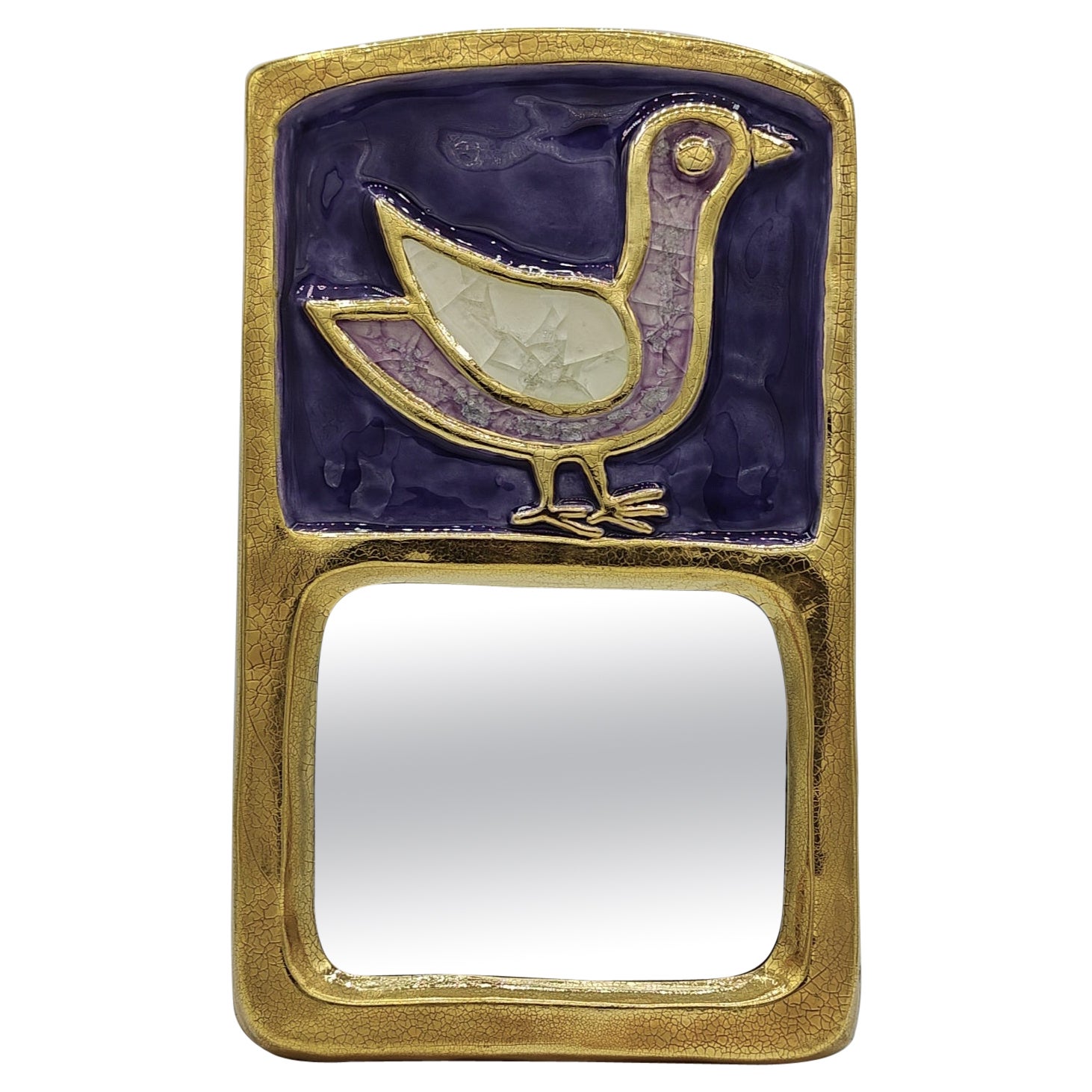 Ceramic mirror "Stèle" by Mithé Espelt, 1965 For Sale at 1stDibs