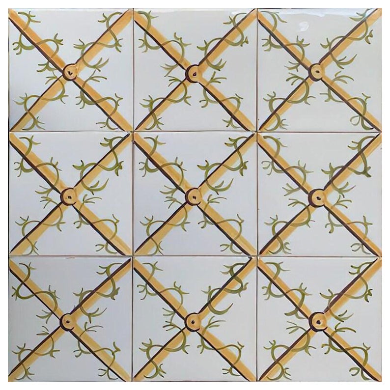 Hand Painted Portuguese Tiles in Pure Clay and Fine Ceramic "Óbidos ...