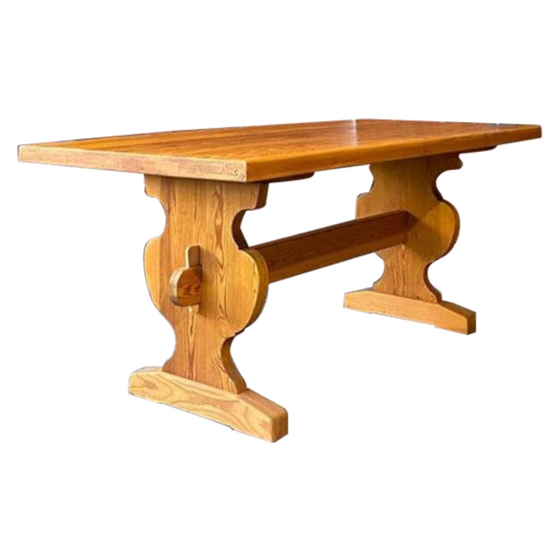 1940s Norwegian Solid Fir Dining Table For Sale at 1stDibs