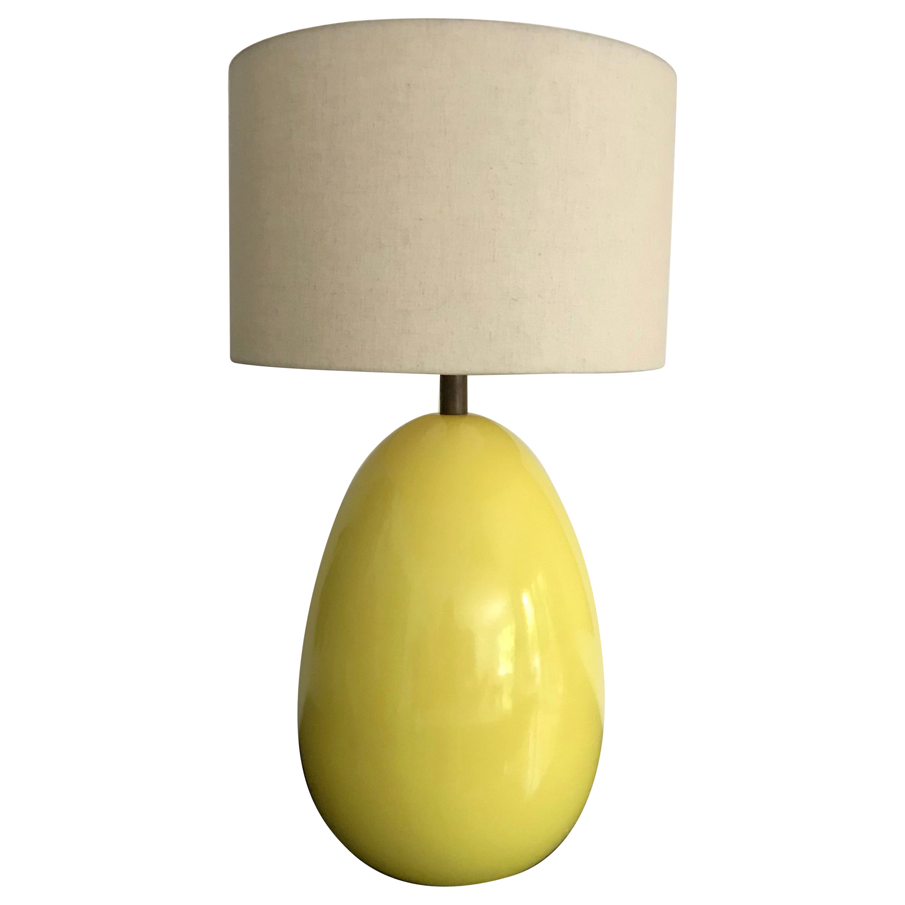Big Yellow Ceramic Lamp, 1960's For Sale at 1stDibs
