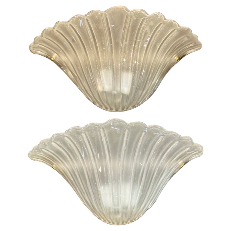 Murano Glass Shell Wall Sconces For Sale at 1stDibs