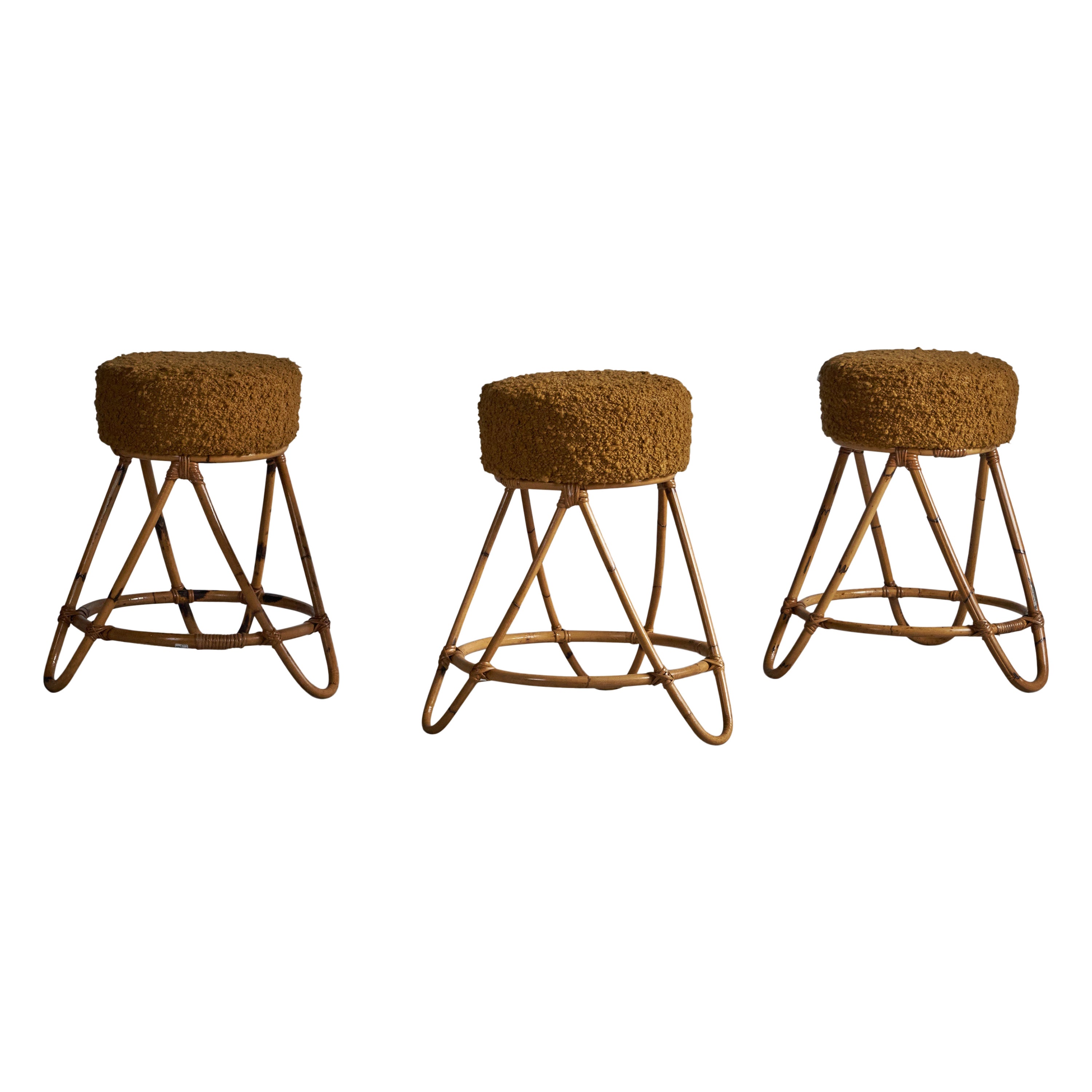American Design/One, paire de tabourets de bar, fer, velours, USA ...