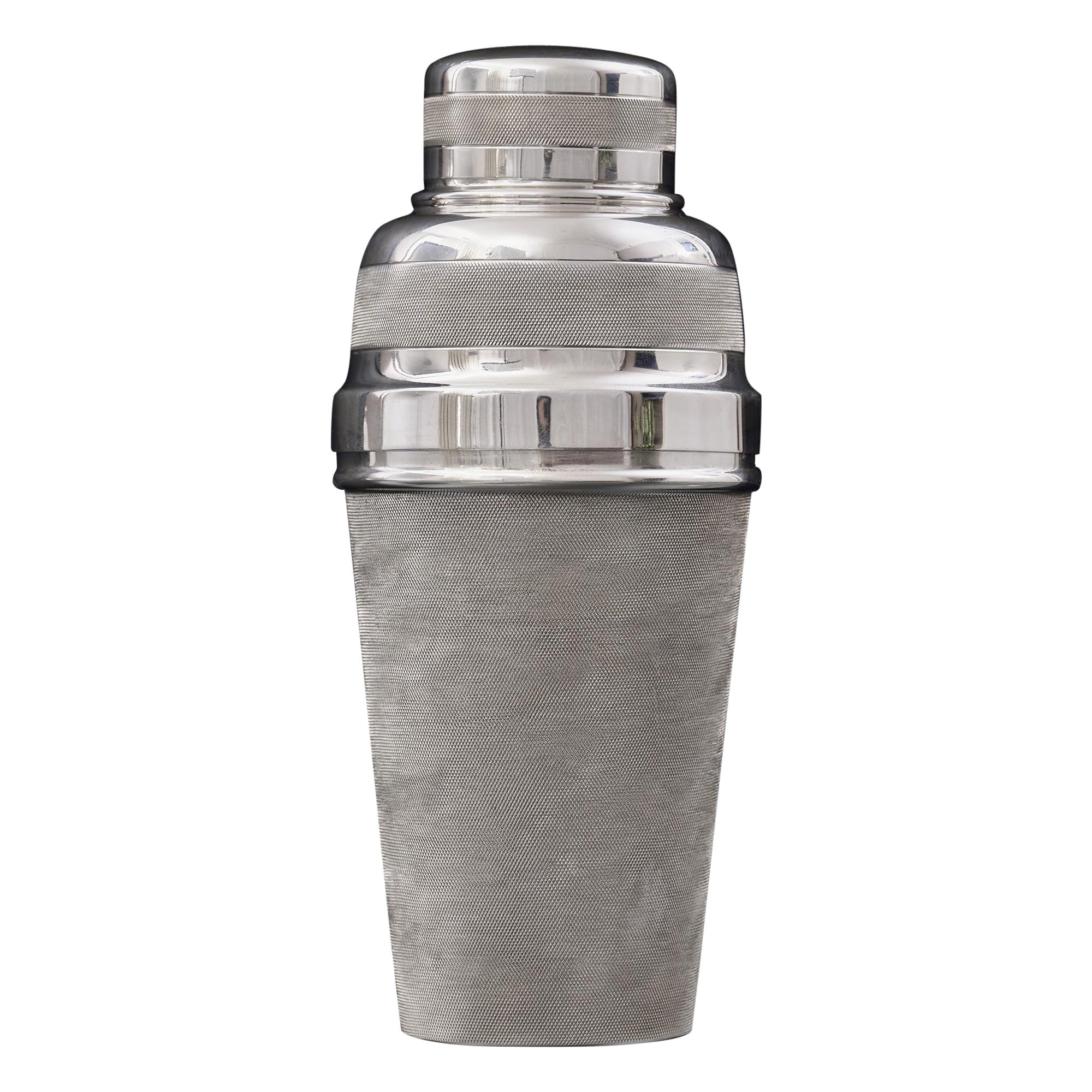 Art Deco silver cocktail shaker For Sale at 1stDibs