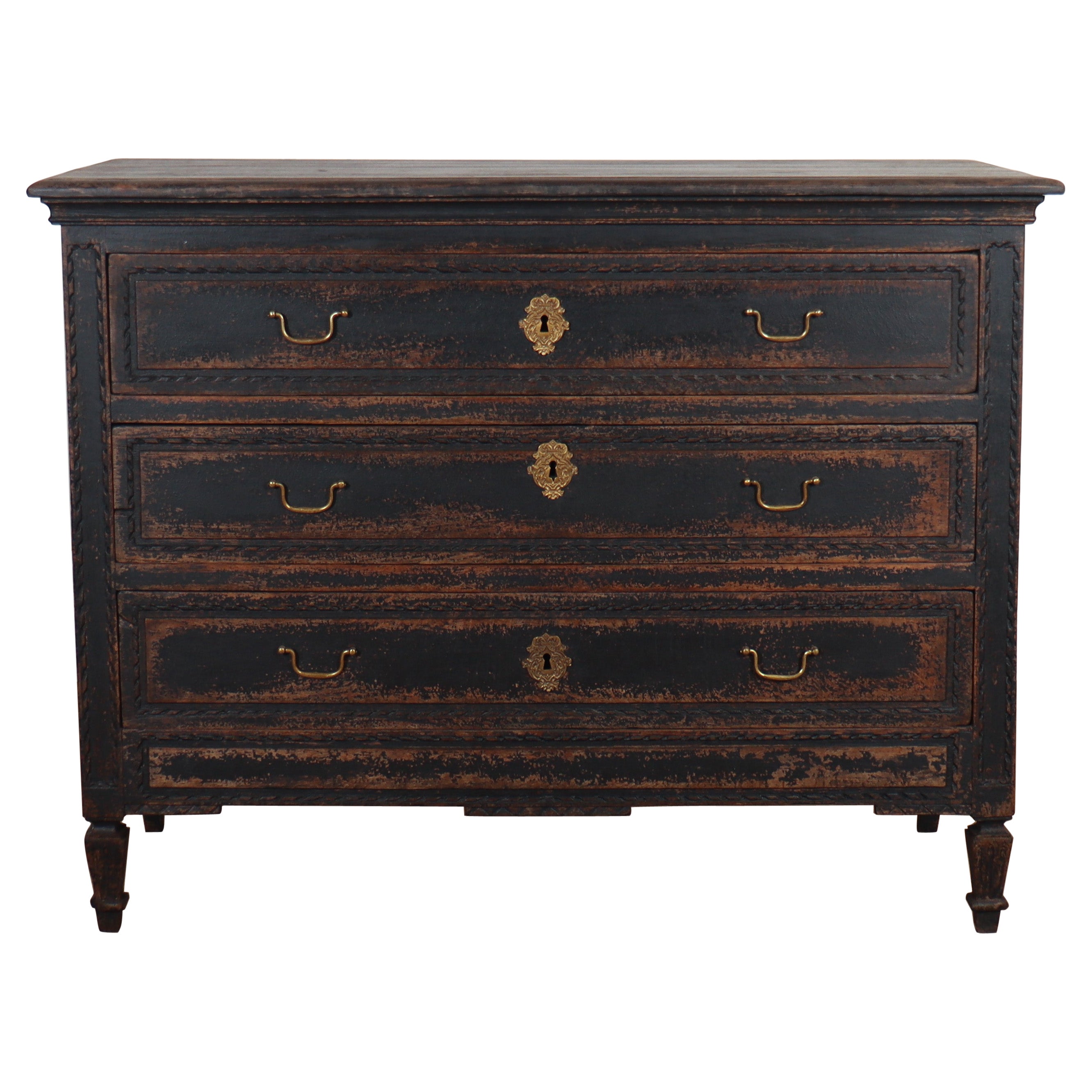 Belgian Painted Oak Commode For Sale at 1stDibs