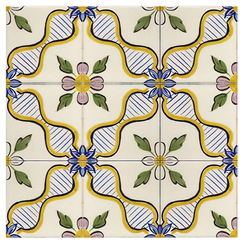 Hand Painted Portuguese Tiles in Pure Clay and Fine Ceramic "Sintra ...