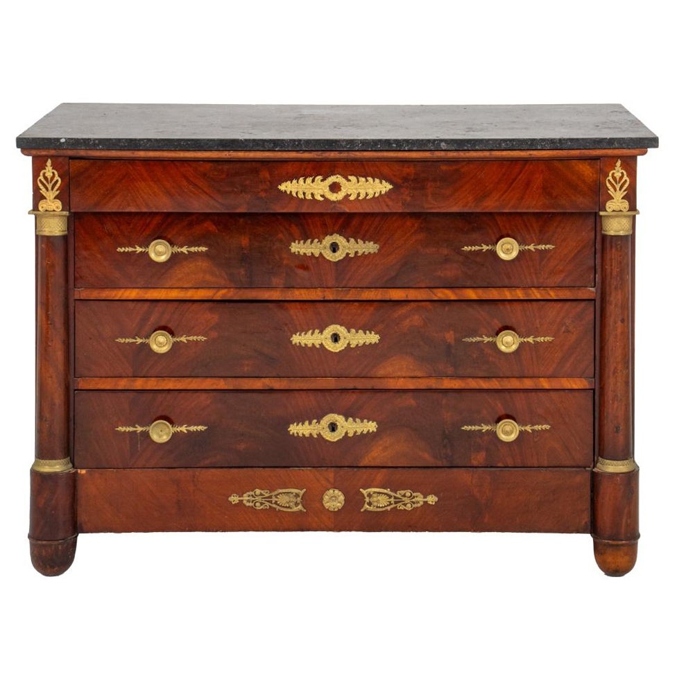 French Empire Mahogany Commode For Sale at 1stDibs