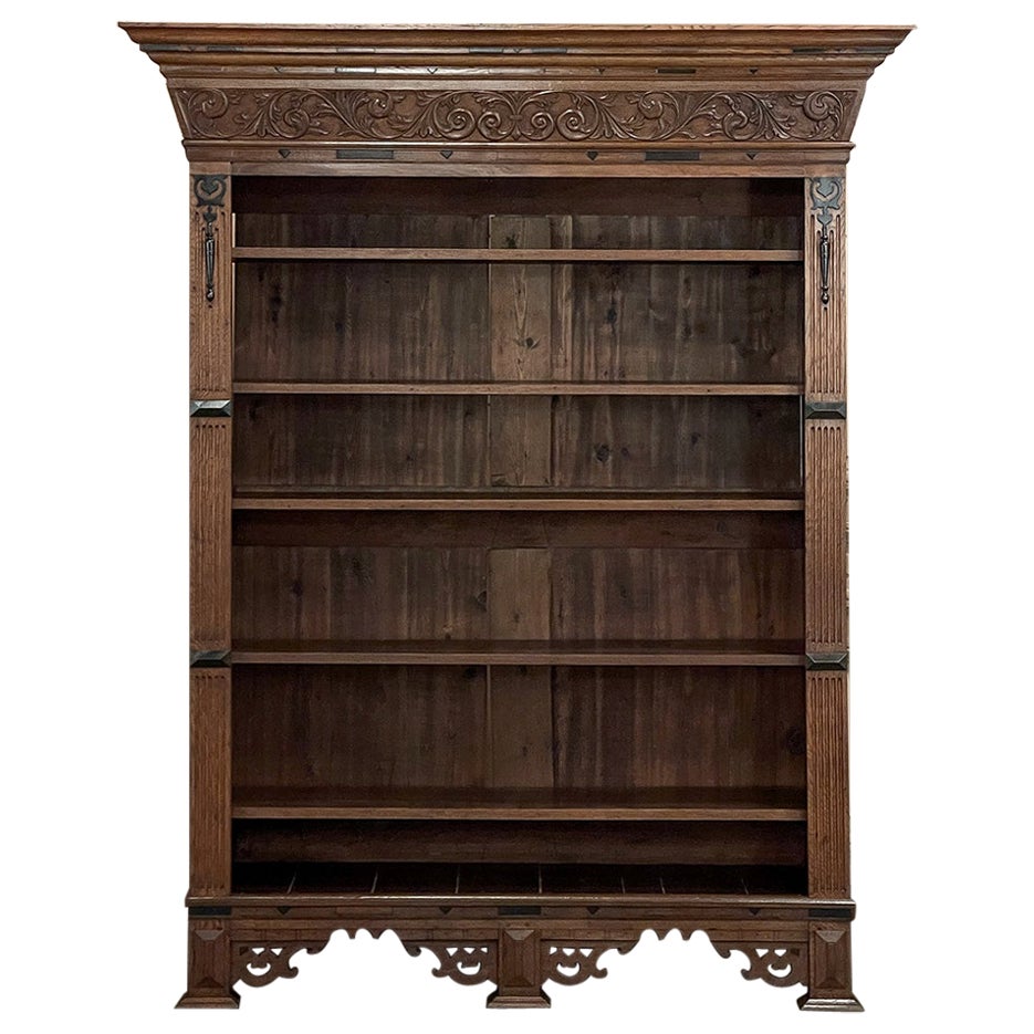 19th Century Dutch Renaissance Open Bookcase For Sale at 1stDibs