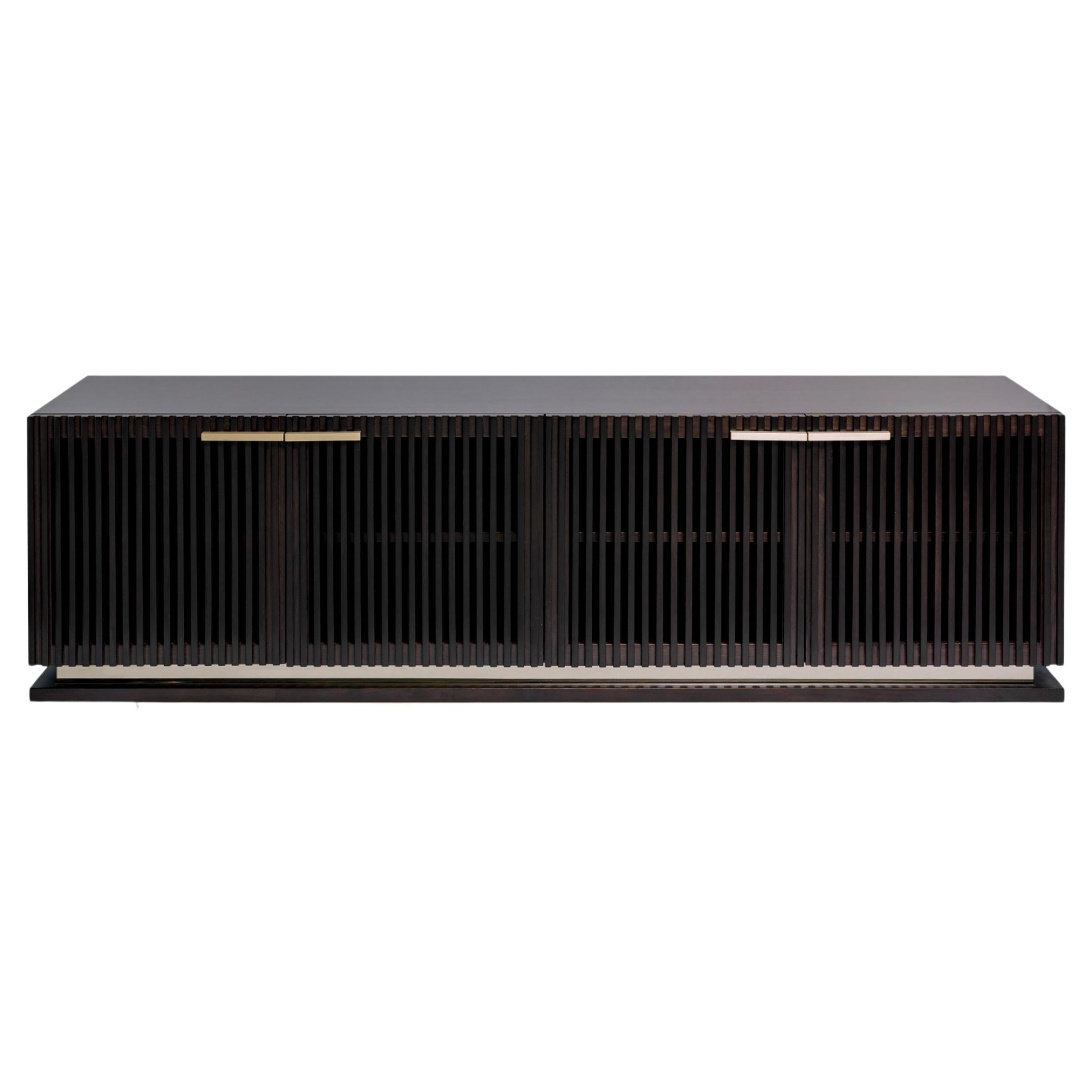 Lovely Mid-Century Modern Nathan the Master Craftsman Low TV Unit Honey ...