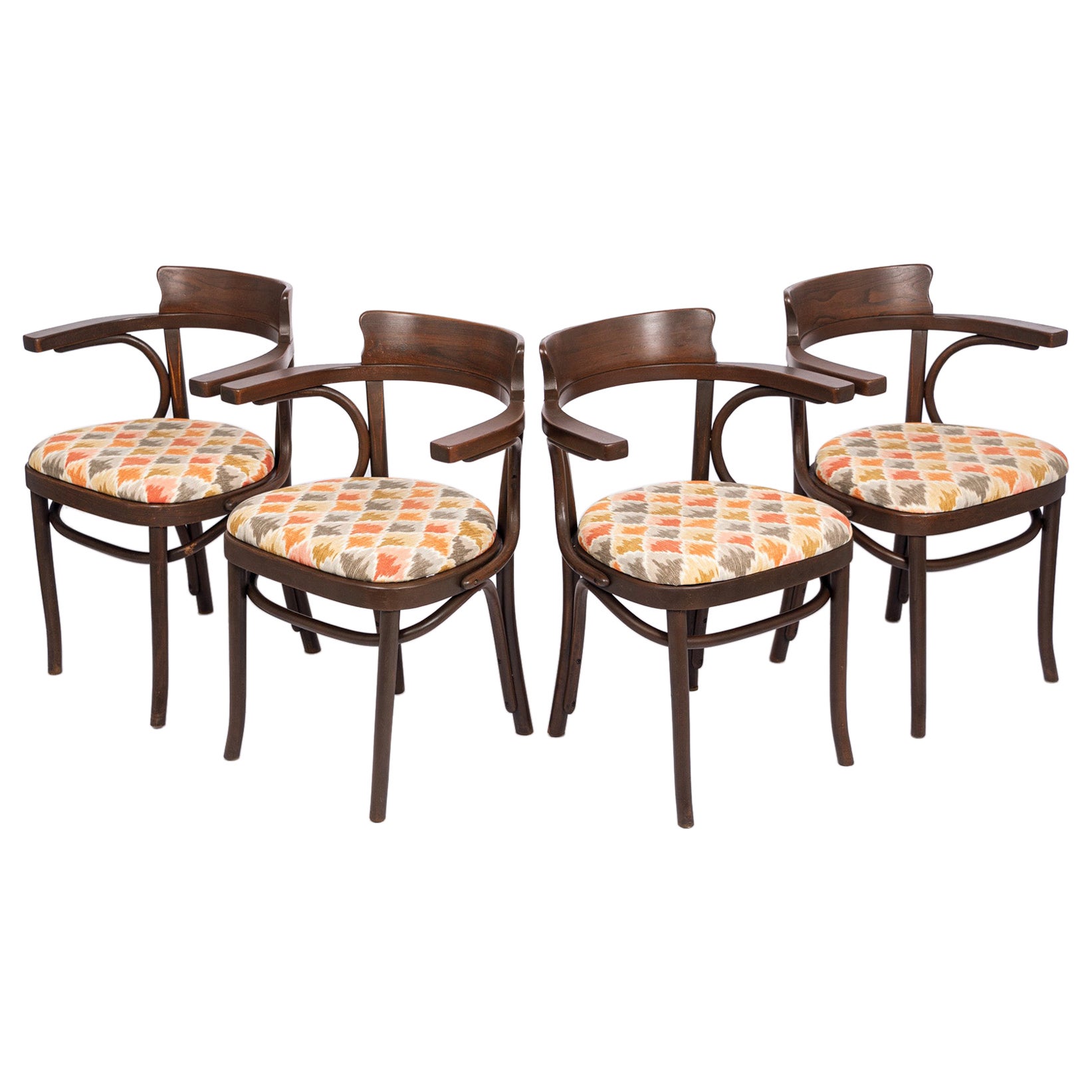 Mid Century Bentwood and Cane Cafe Chairs by Joseph Hoffman for Stendig ...