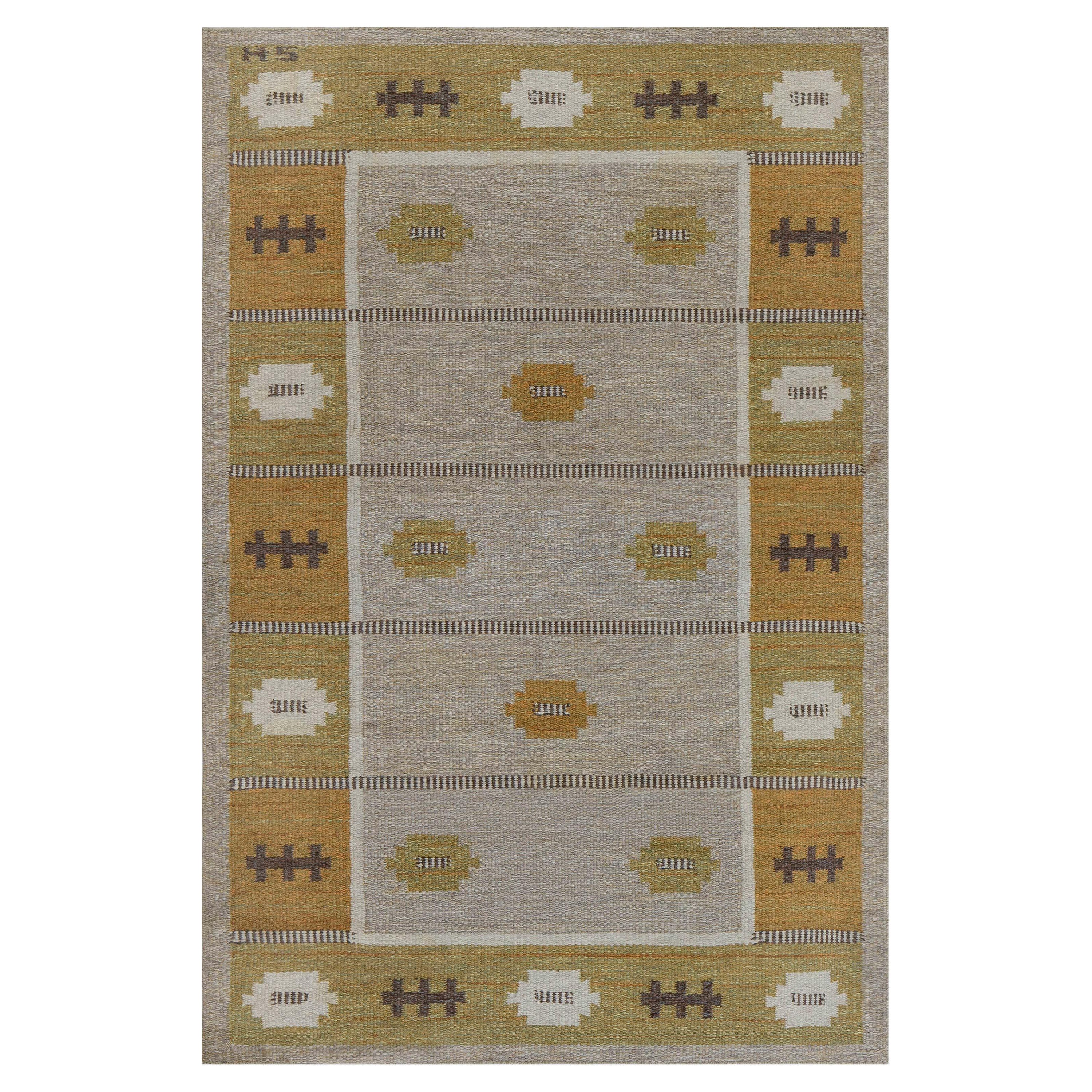 A Vintage Swedish Rug Signed AMH at 1stDibs