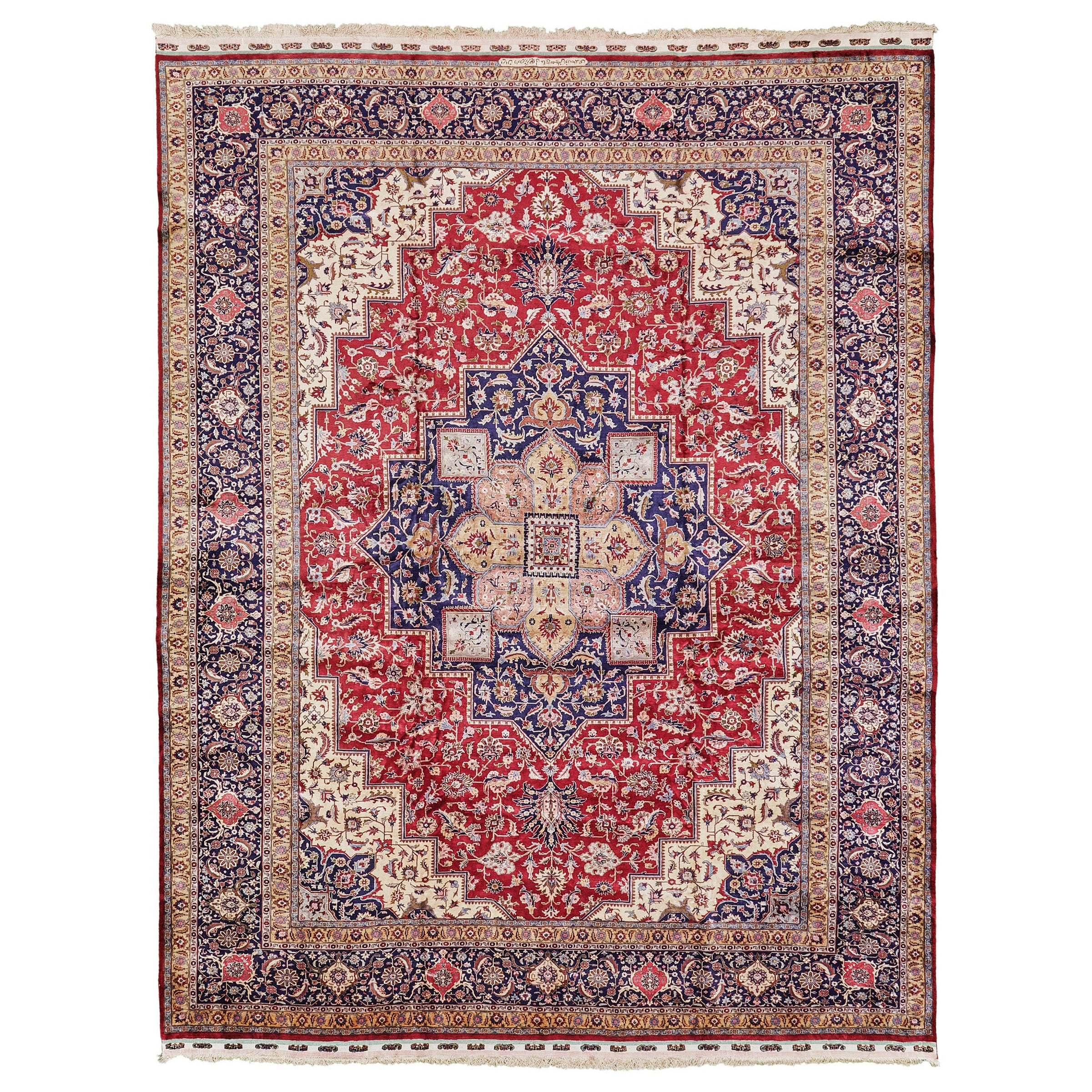 Fine Persian Tabriz Silk Rug 29228 For Sale at 1stDibs