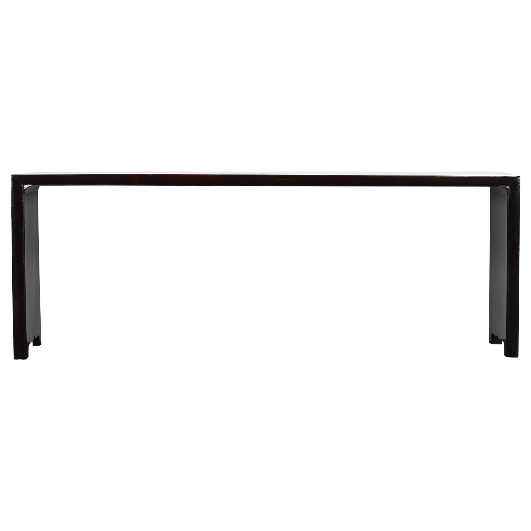 Monumental Chinese Elm with Black Lacquer Ming-style Console Table ...