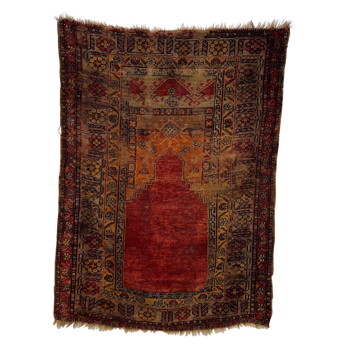 1960s Fine Silk Hand Knotted Rug Persian Tapestry Textile Art For Sale ...