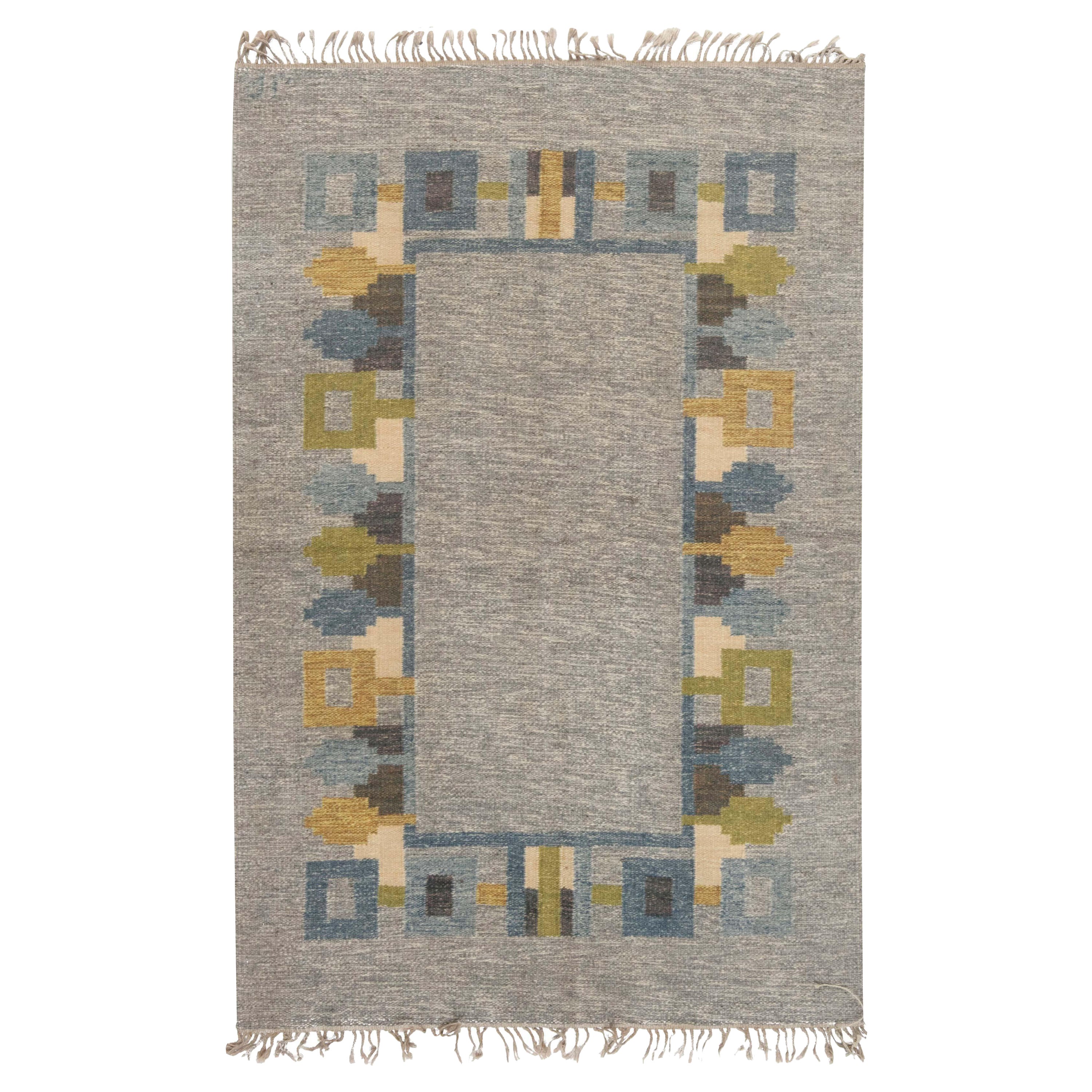 Vintage Swedish Flat-Weave Runner Signed Bice at 1stDibs
