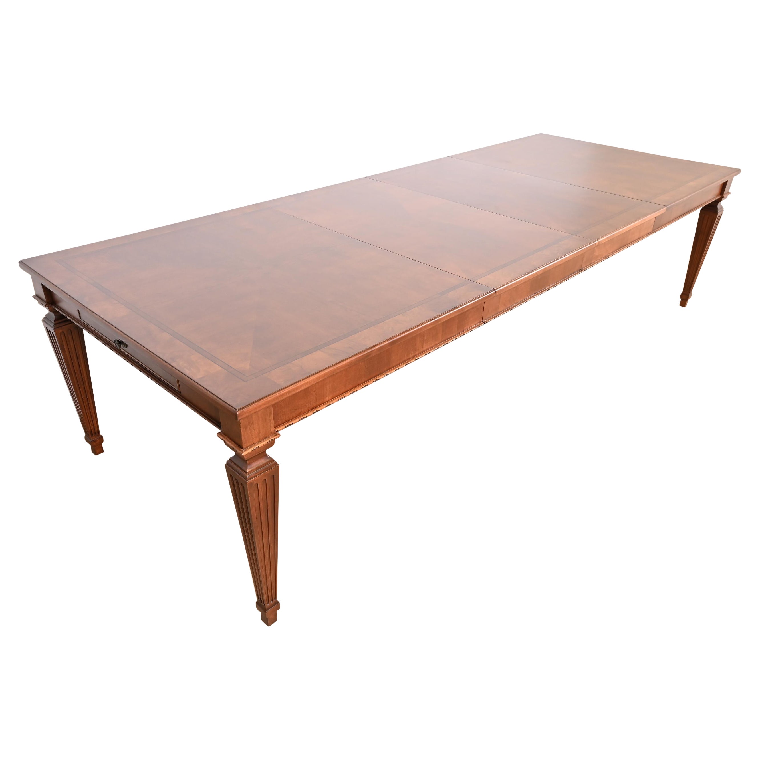 Karges French Regency Louis XVI Burled Walnut Dining Table, Newly ...