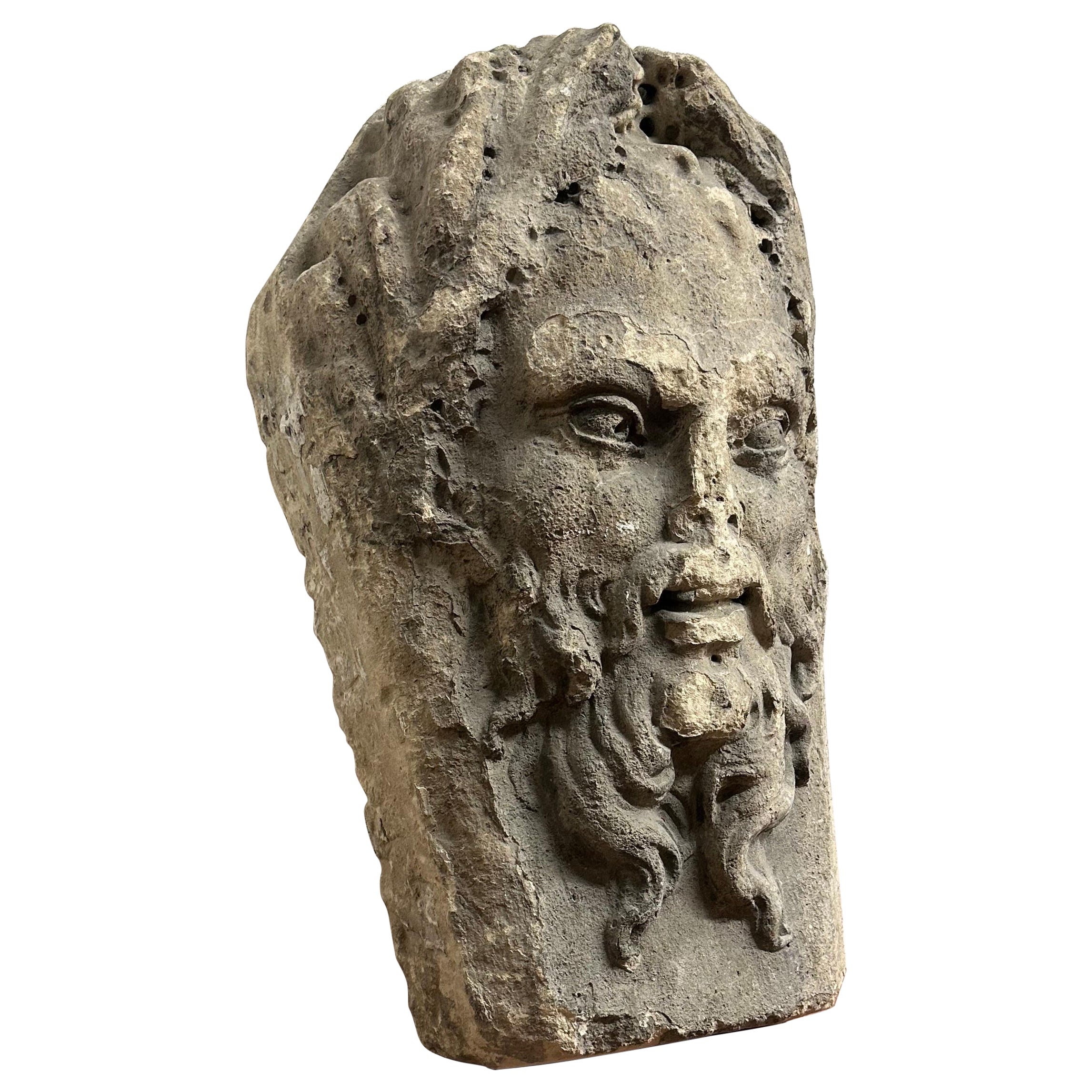 Mascaron in limestone xix century For Sale at 1stDibs