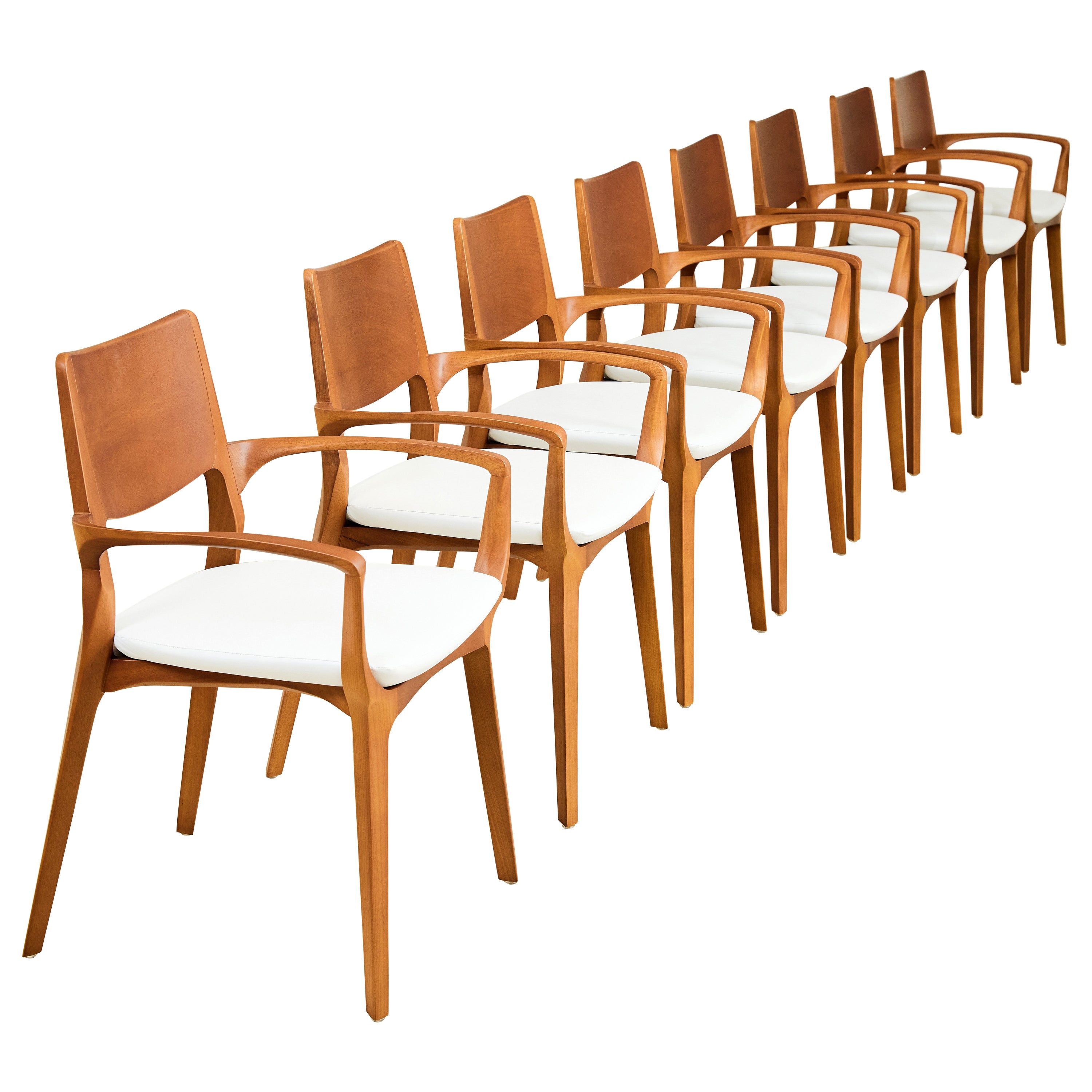 Post-Modern Style Aurora solid wood chair set, 8 pieces with arms For ...