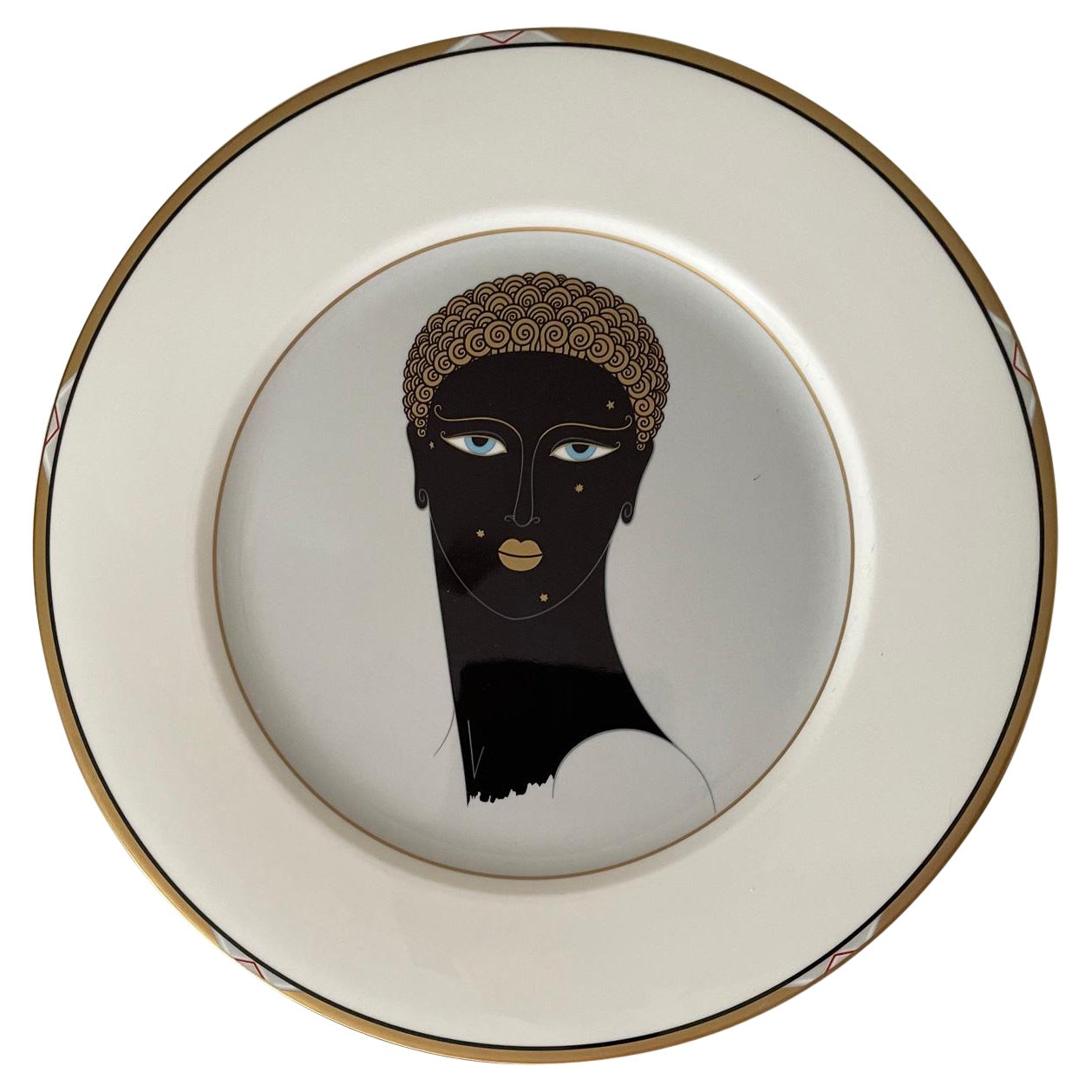 Queen Of Sheba Plate, Bone China, Erte (after), 1987 at 1stDibs