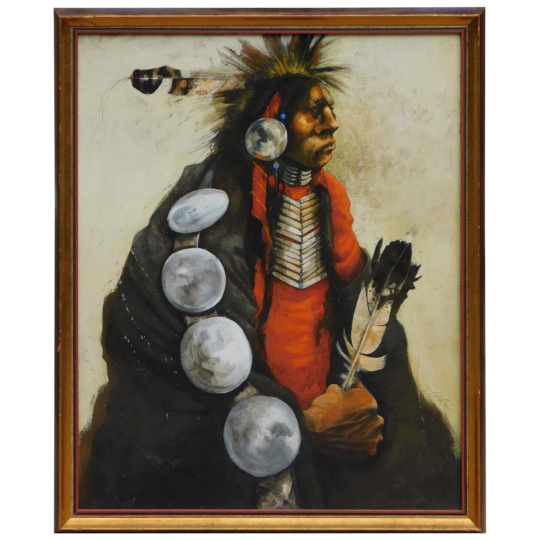 Paul Pletka Acrylic Painting, 1972 - “Omaha Dancer” For Sale at 1stDibs