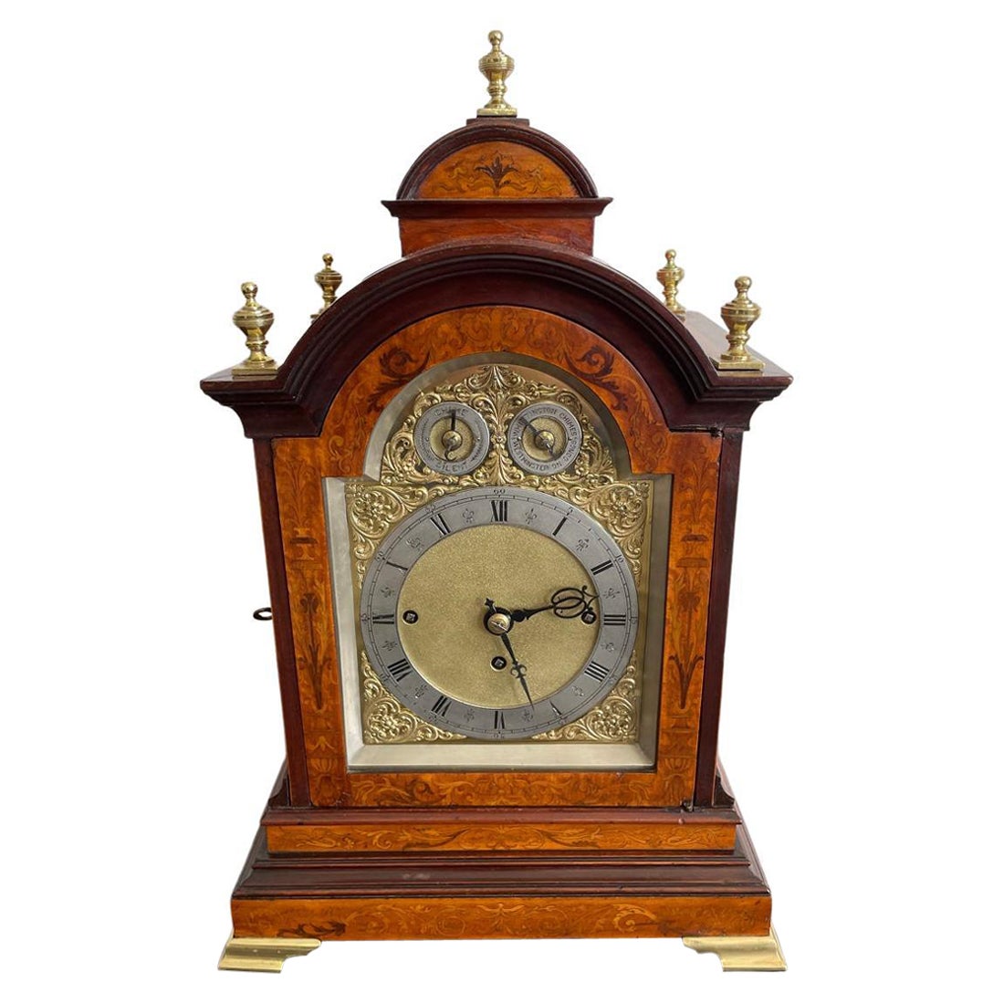 English Gilt Bronze Strut Clock with Decorative Filigree Face, circa ...