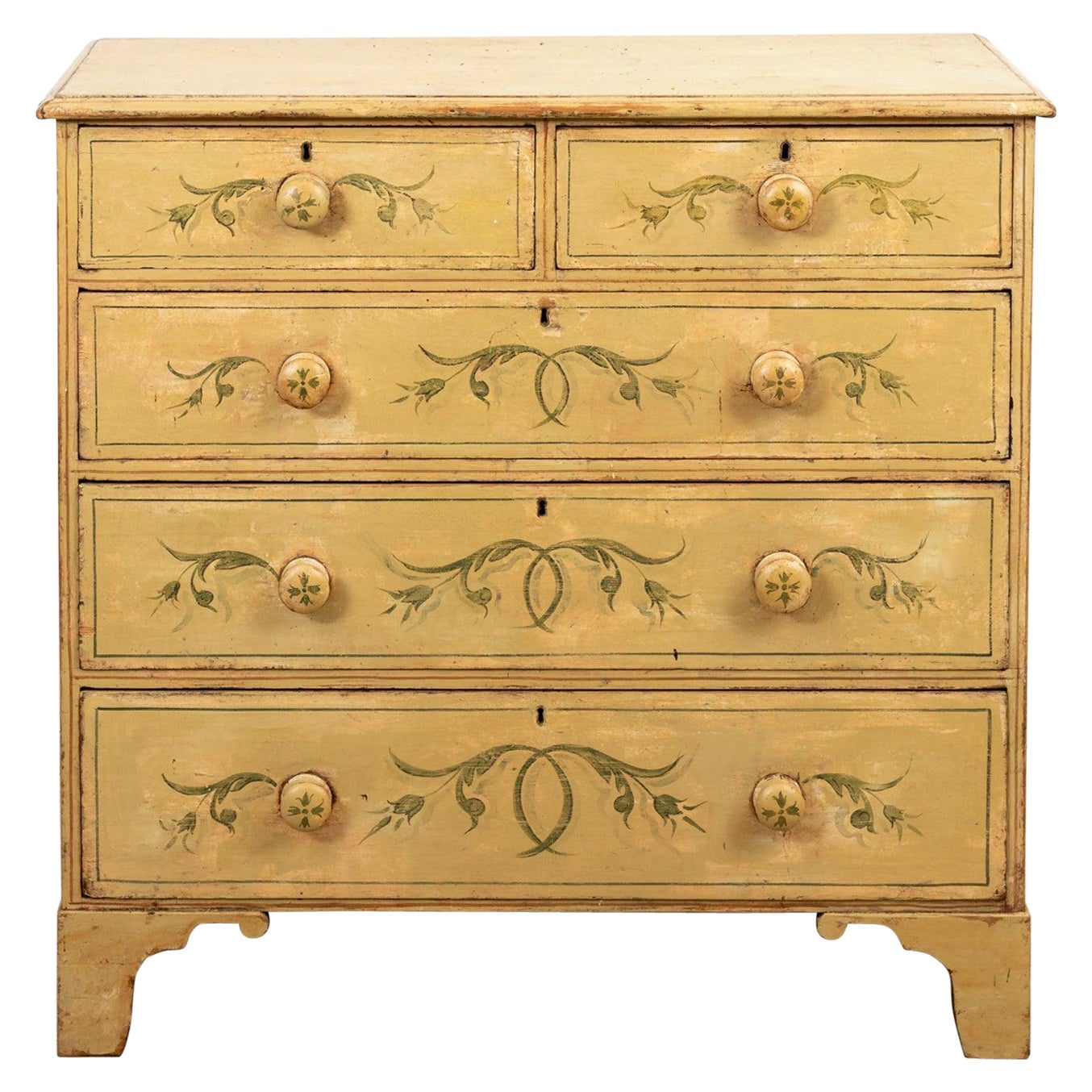 Antique English Highly-Decorated Carved-Wood Chest of Drawers For Sale ...