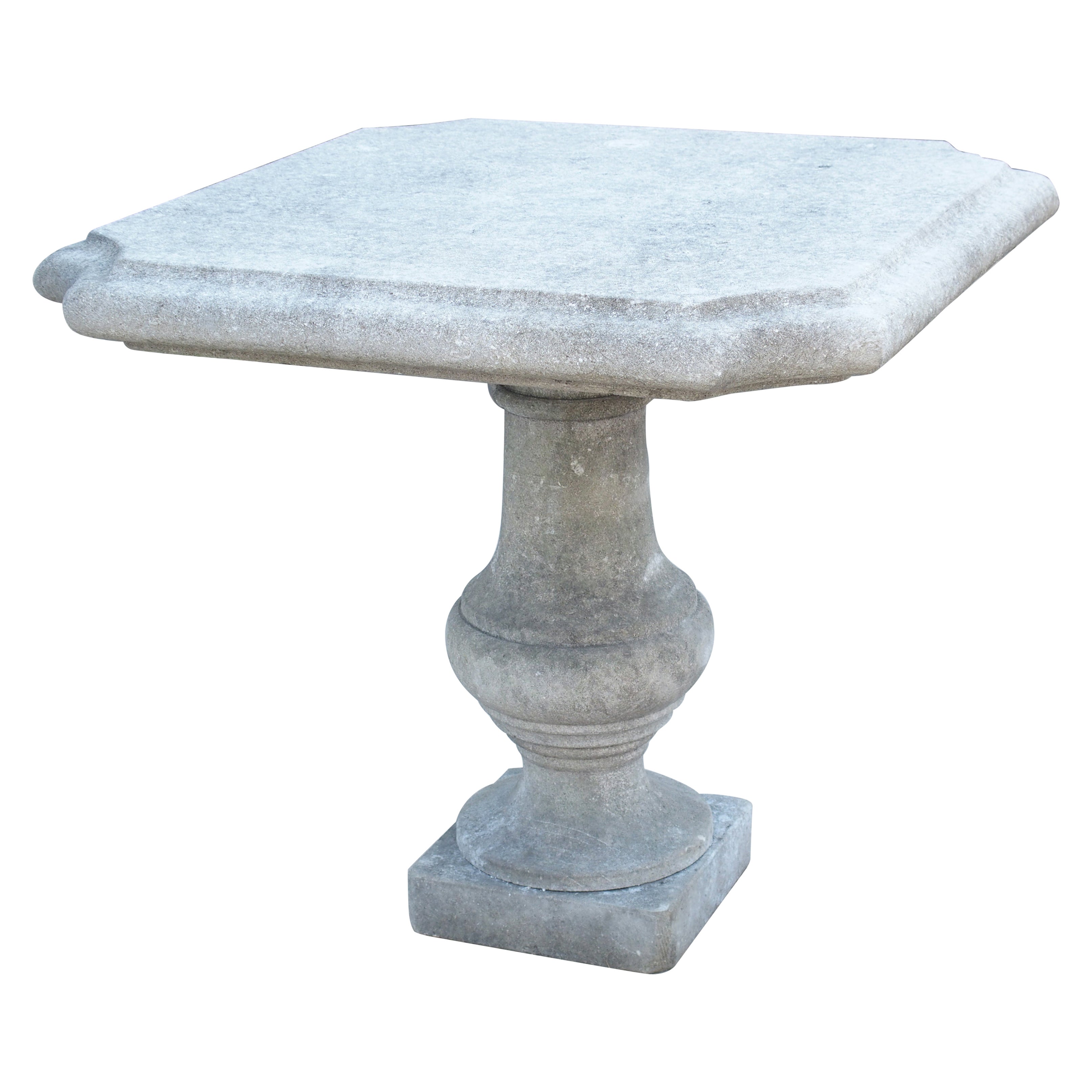 Carved Limestone Baluster Table from Northern Italy For Sale at 1stDibs