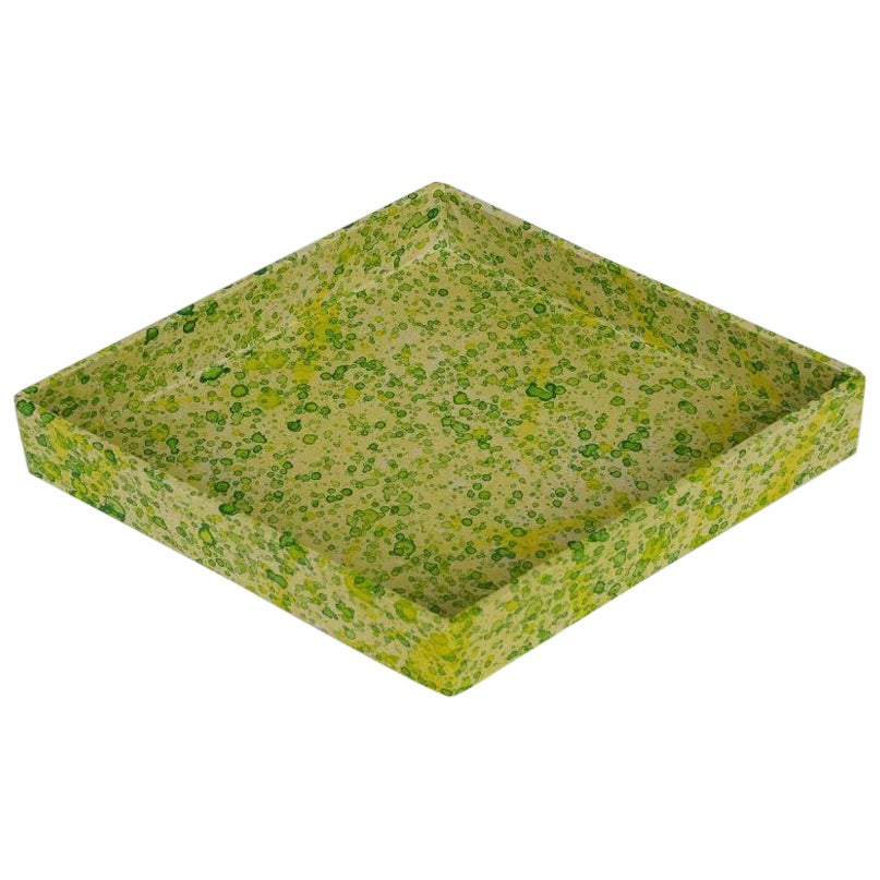 Bright Green Diamond Tray For Sale at 1stDibs