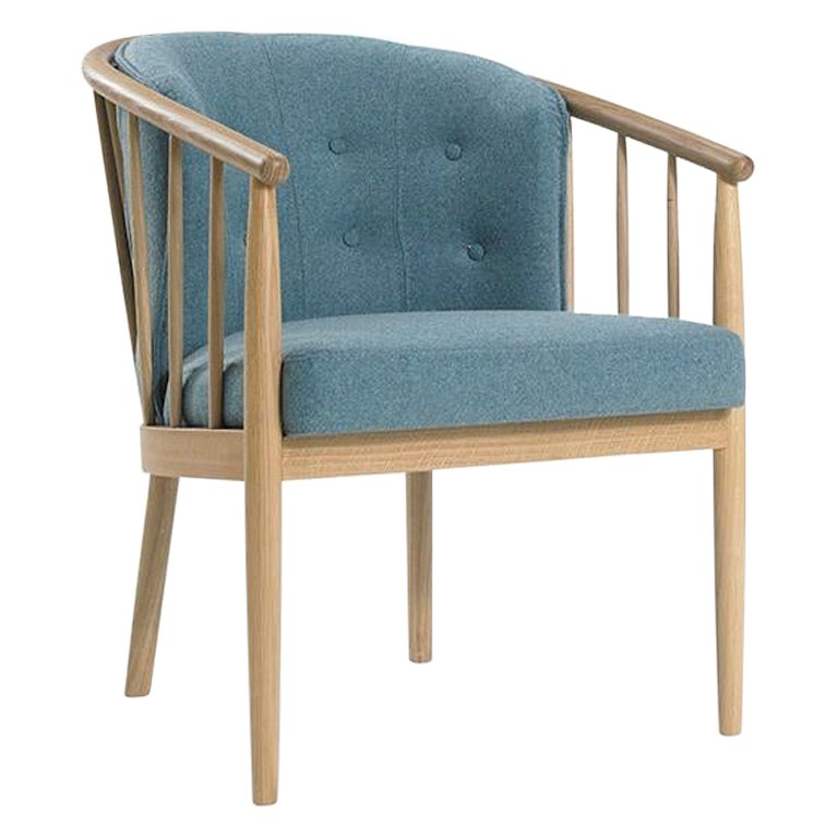Hayche Scandi Armchair - Blue, UK, Made to Order For Sale at 1stDibs