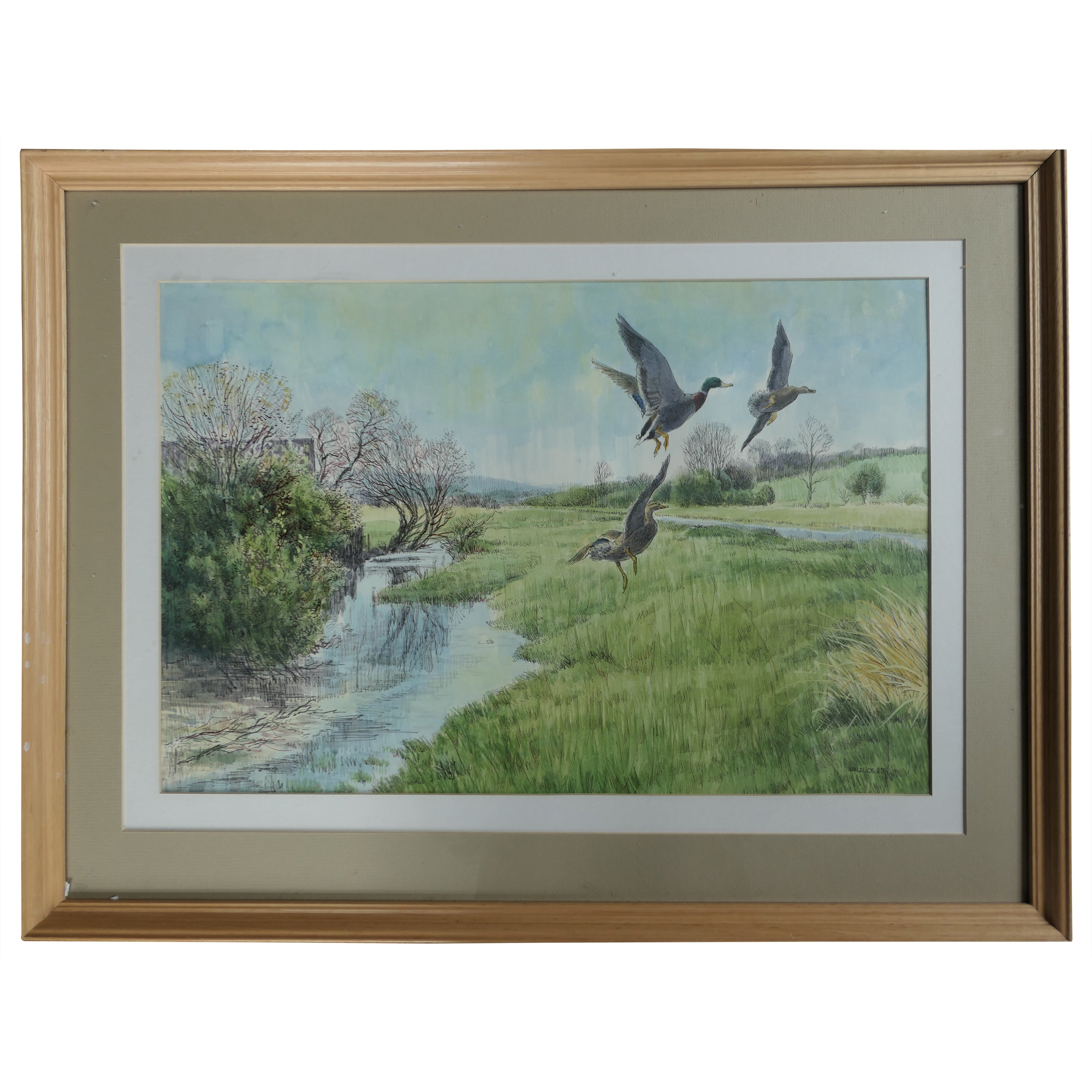 Framed and Glazed Ink and Watercolour by Desmond Walduck For Sale at ...