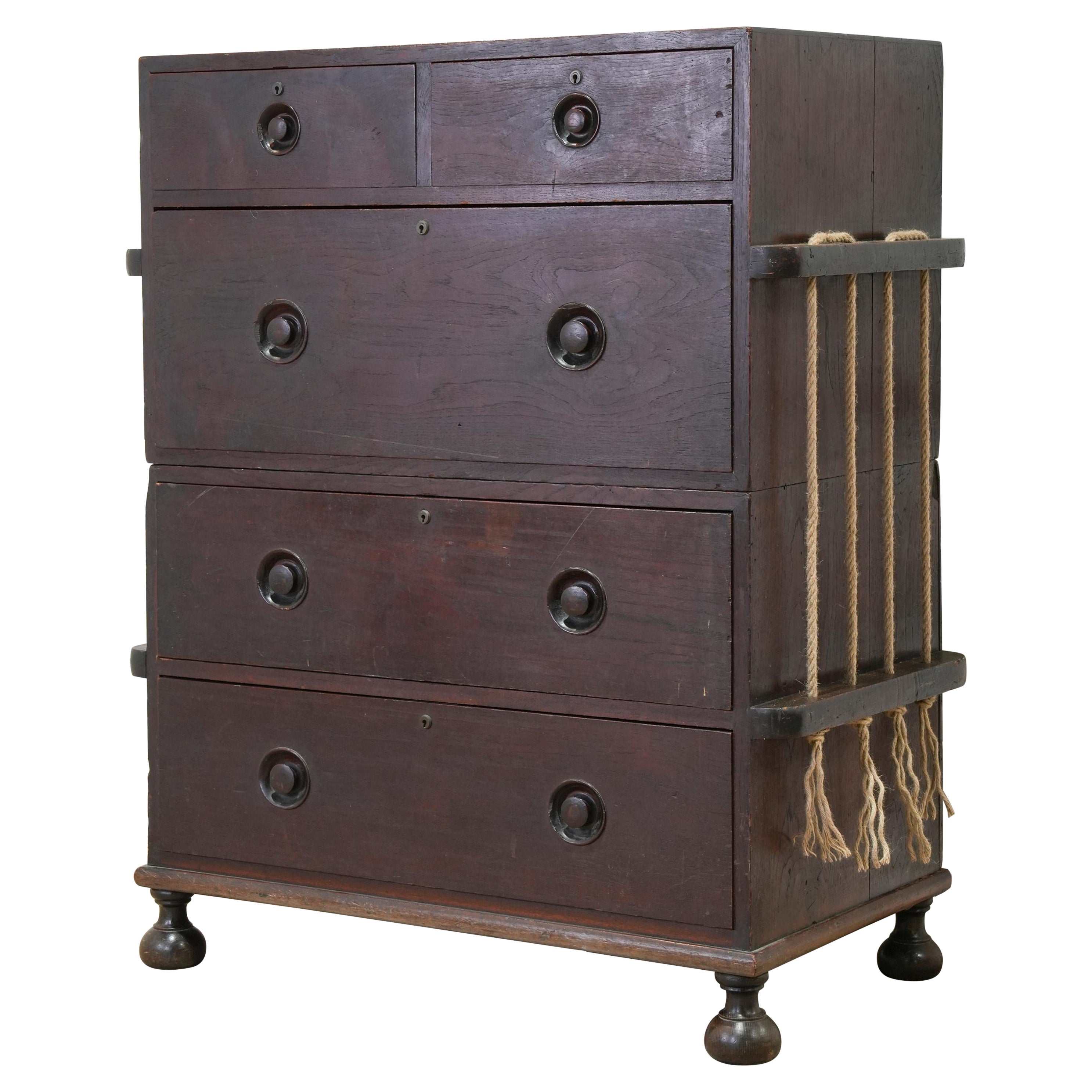 A 19th Century Maritime Campaign Chest For Sale at 1stDibs