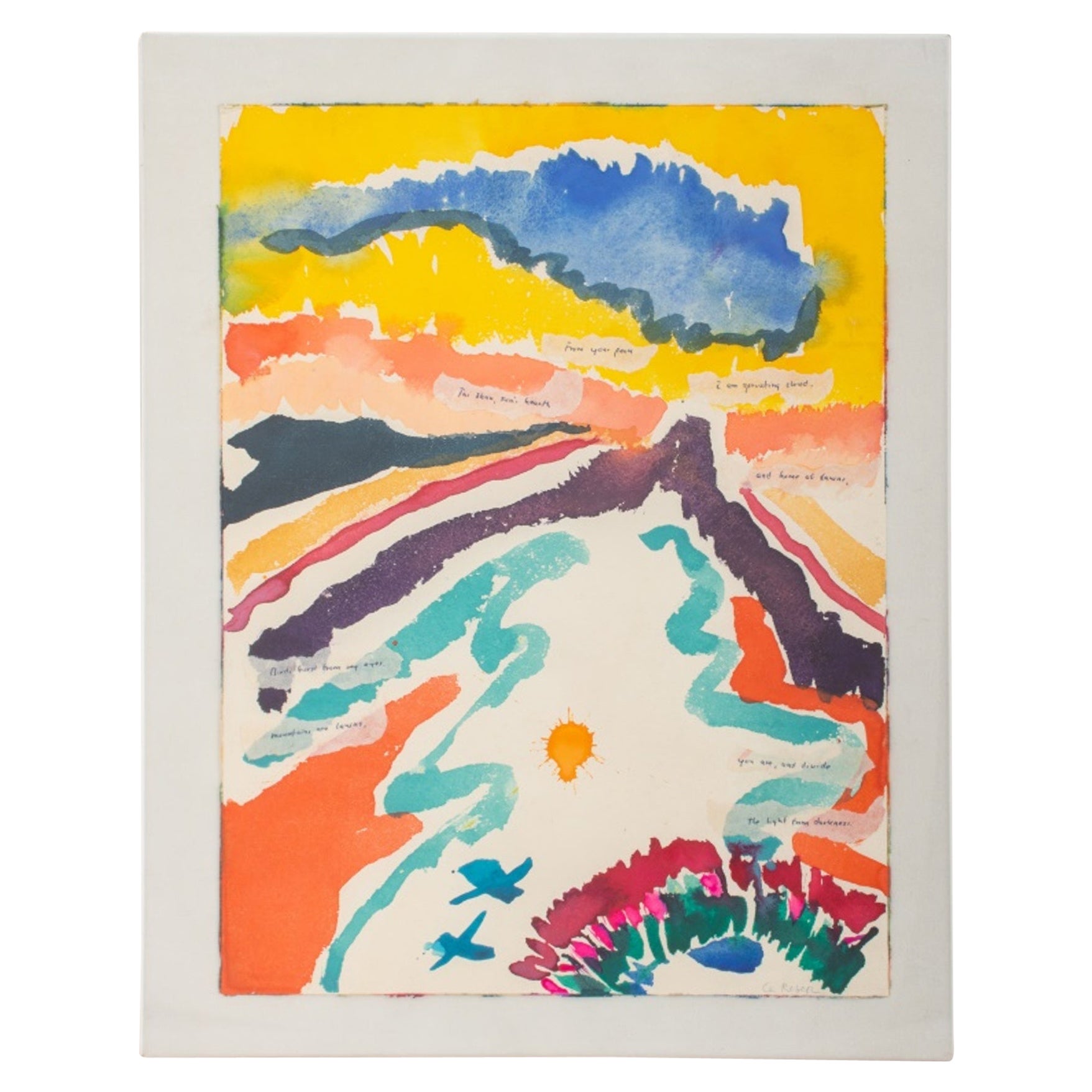 Ce Roser "From Your Peak" Mixed Media Collage For Sale at 1stDibs