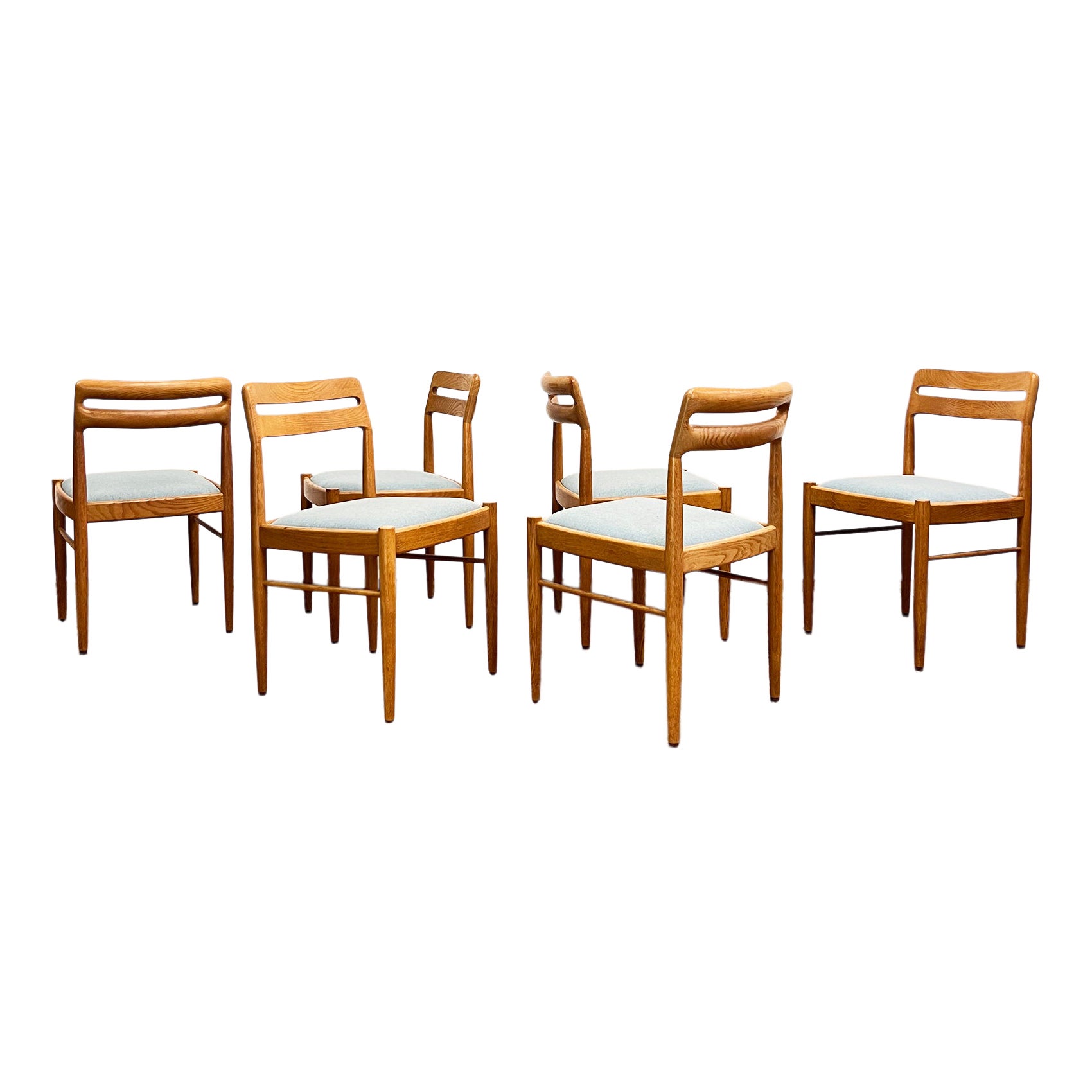 Set of Four Danish Hardwood Dining Chairs by H. W. Klein for Bramin For ...