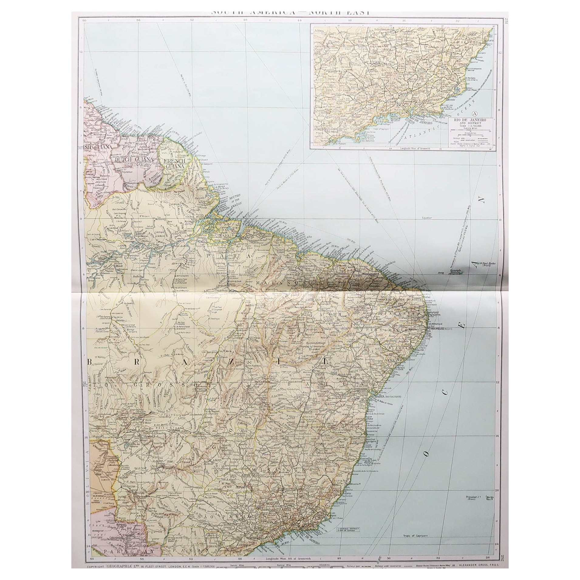 Antique Map of the Brazil Railway Company, '1912' For Sale at 1stDibs ...