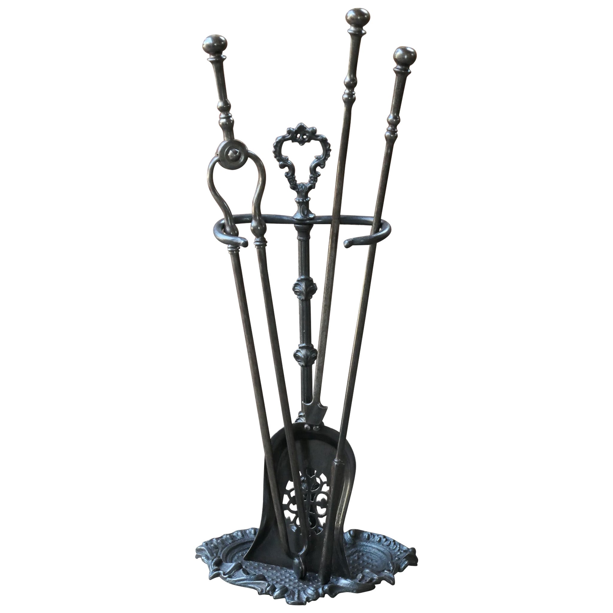19th Century English Victorian Fireplace Tools or Companion Set For ...