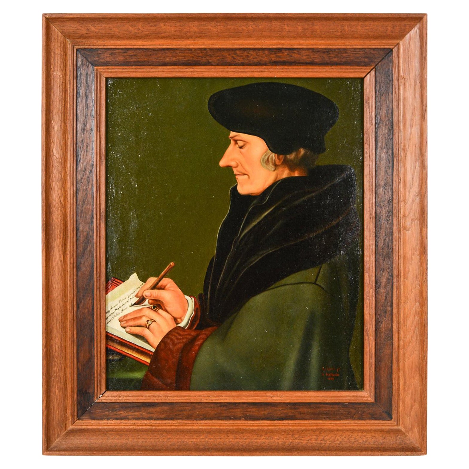 A portrait of Erasmus For Sale at 1stDibs
