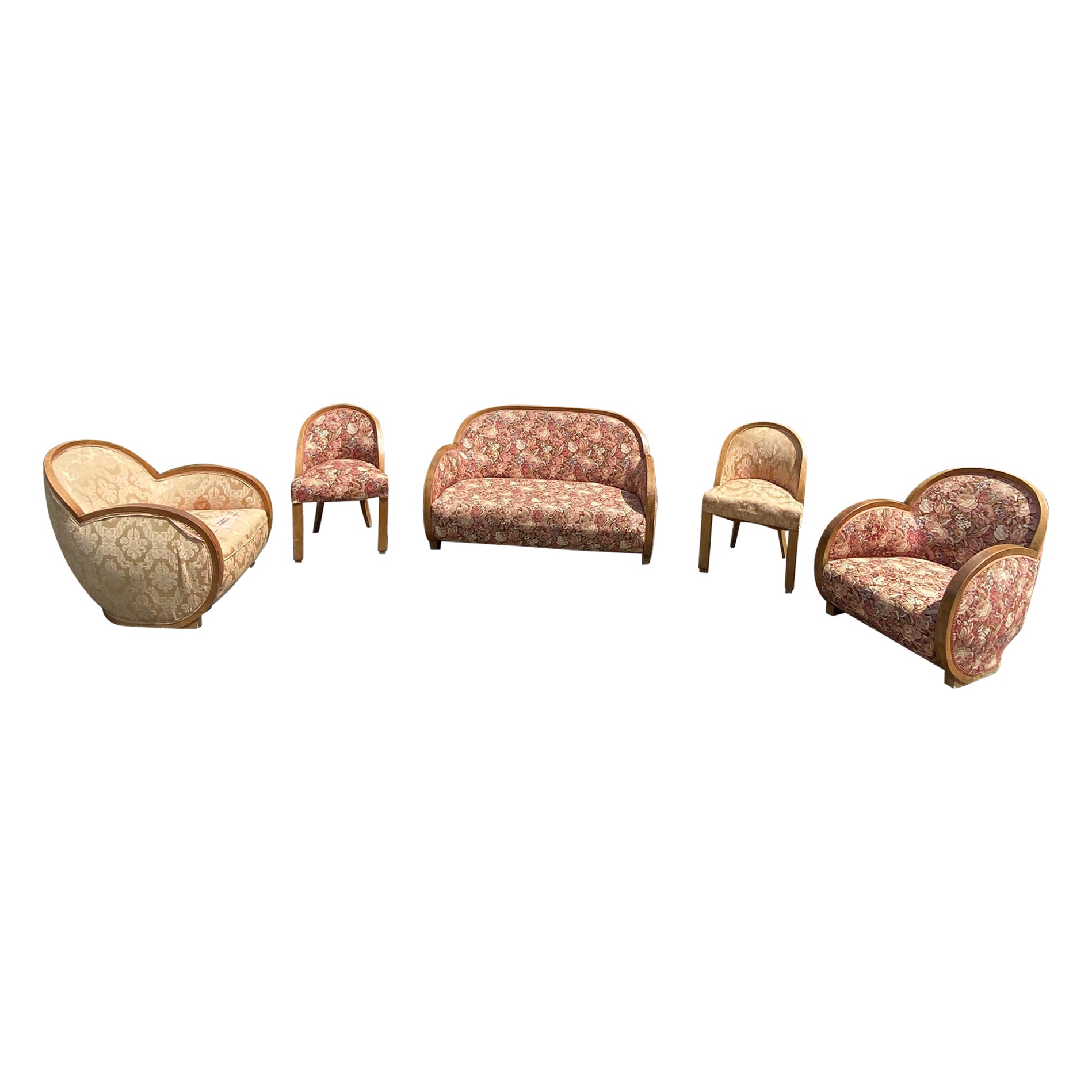 important living room 5 pieces art deco circa 1930 interesting base For ...