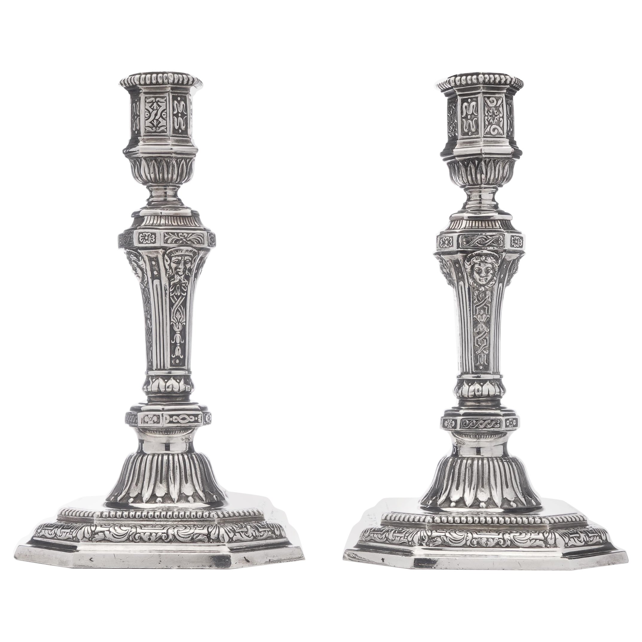 Christofle Malmaison silver plated Candlesticks in the Louis XVI style ...