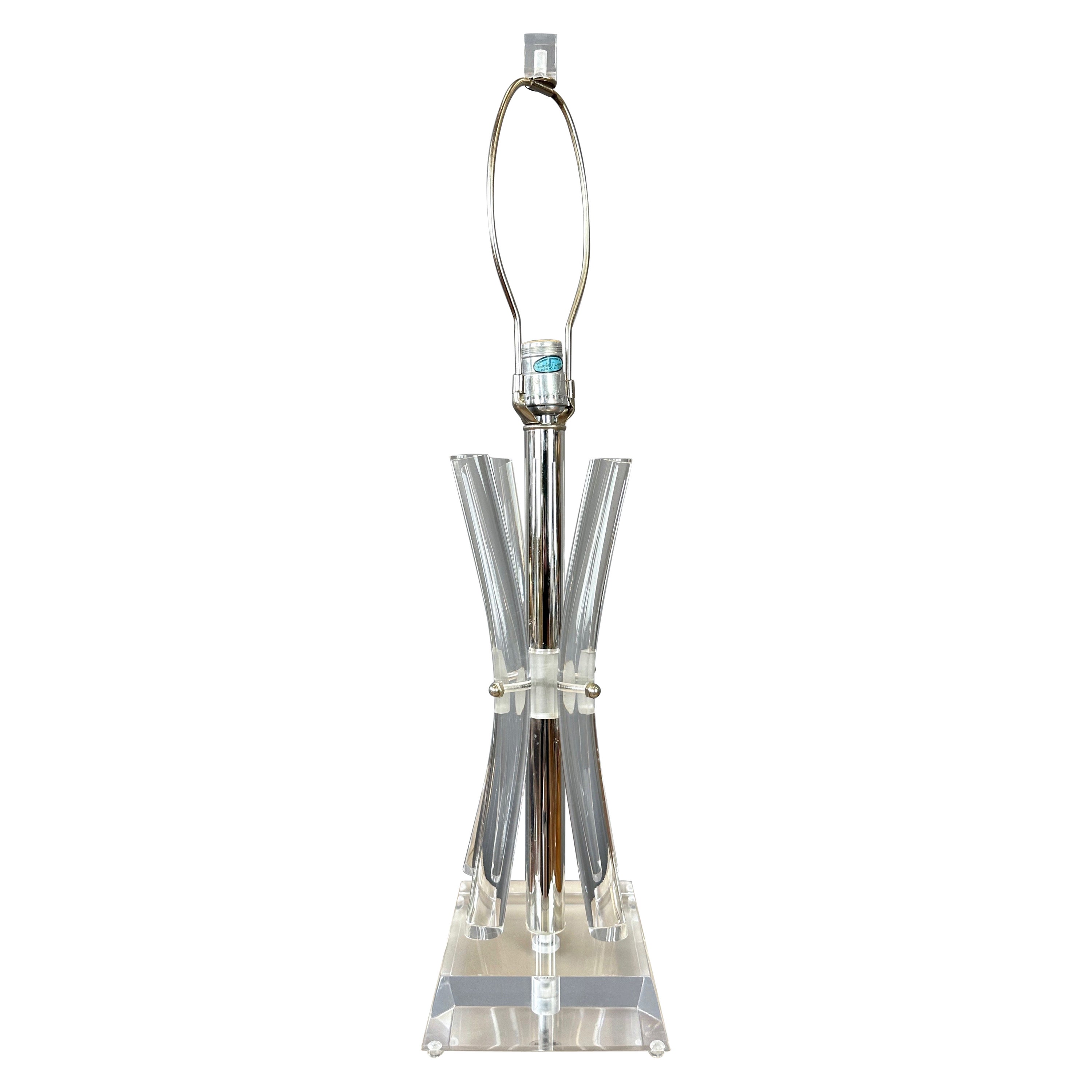Dorothy Thorpe Pretzel Lucite Table Lamps Astrolite Products Ritts Co ...