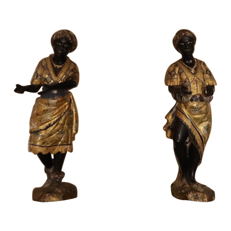A fine pair of Blackamoors Table Figures Early 19th Century For Sale at ...