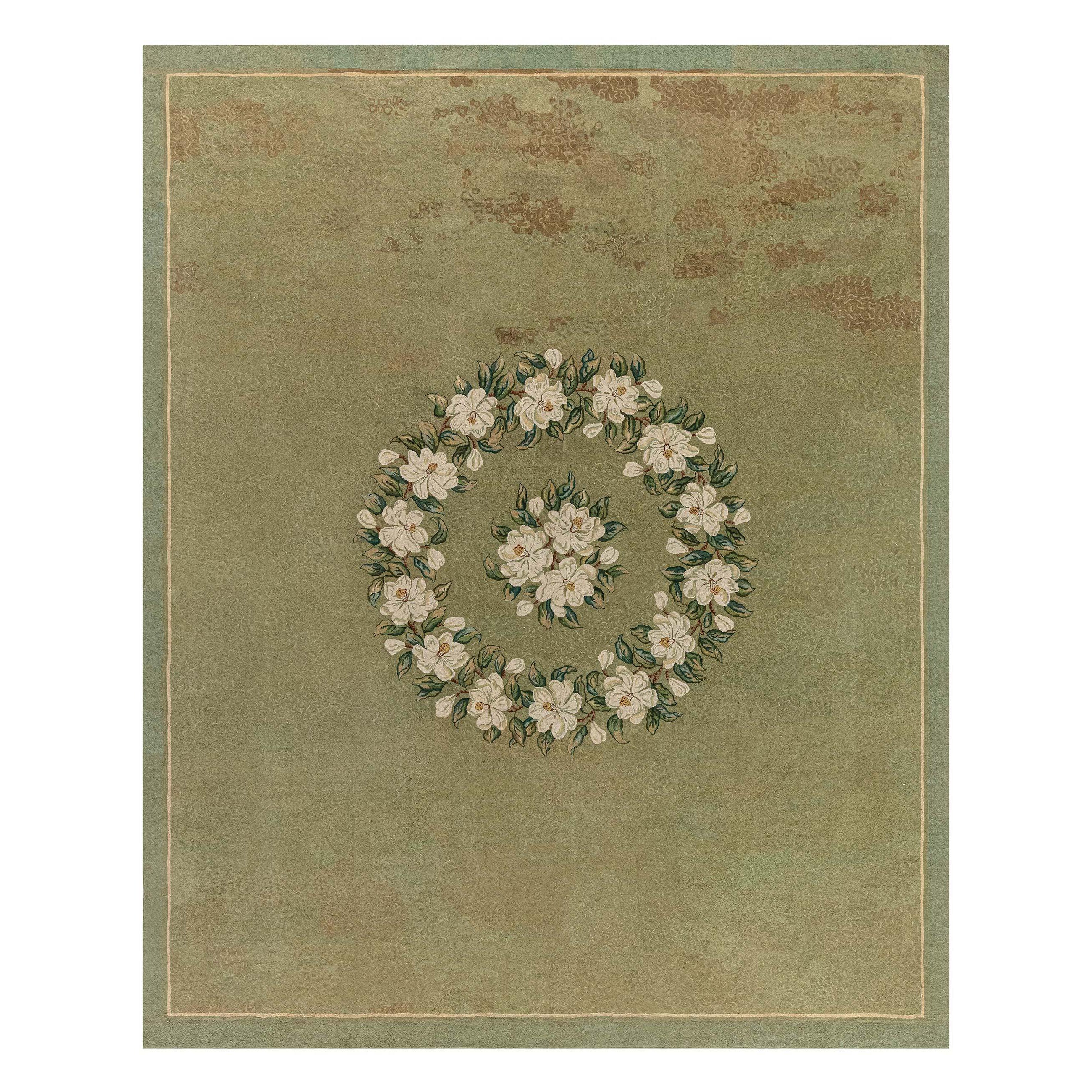 Doris Leslie Blau Collection Vintage American Hooked Rug For Sale at ...