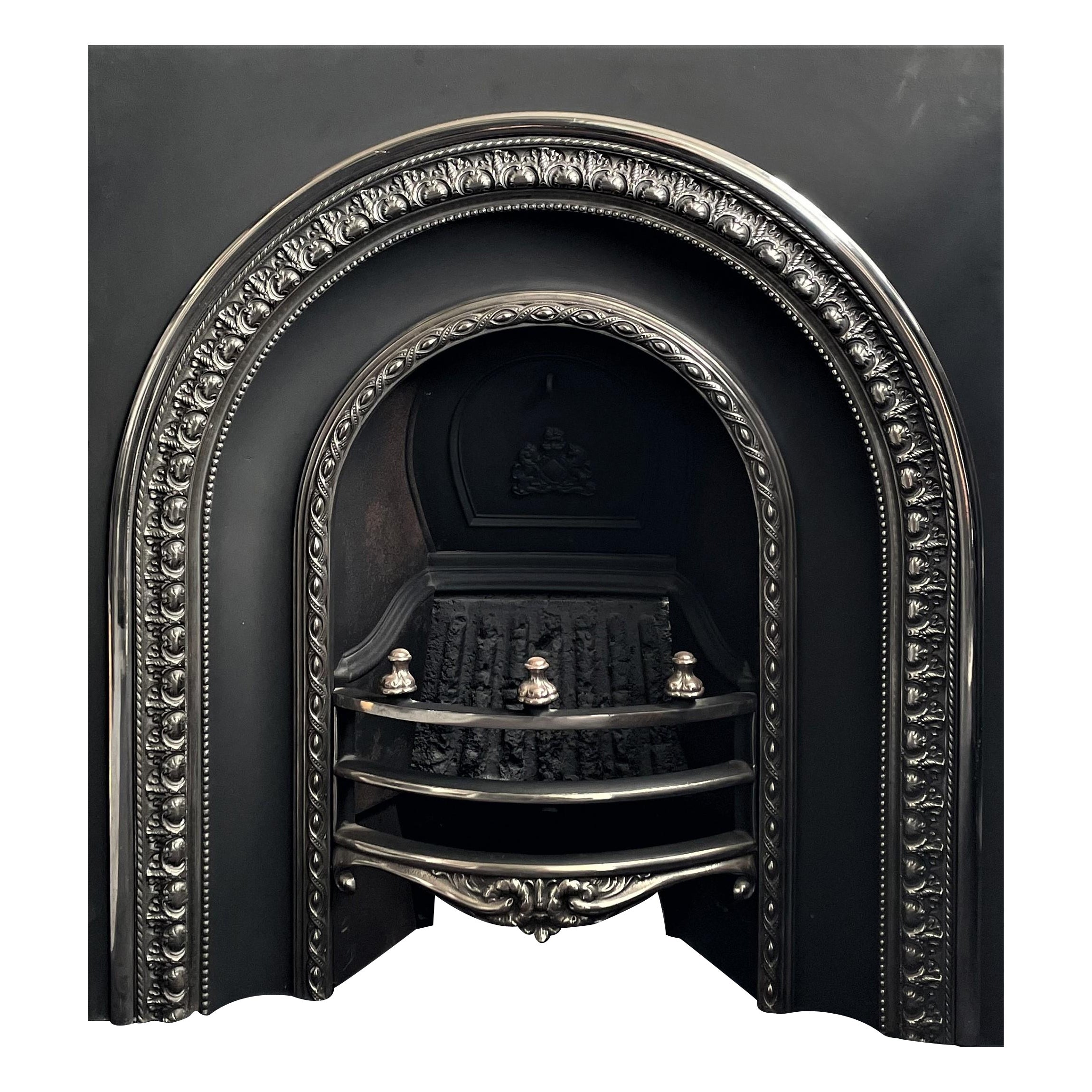 Victorian Arched Cast Iron Insert with Highlighted Finish For Sale at ...