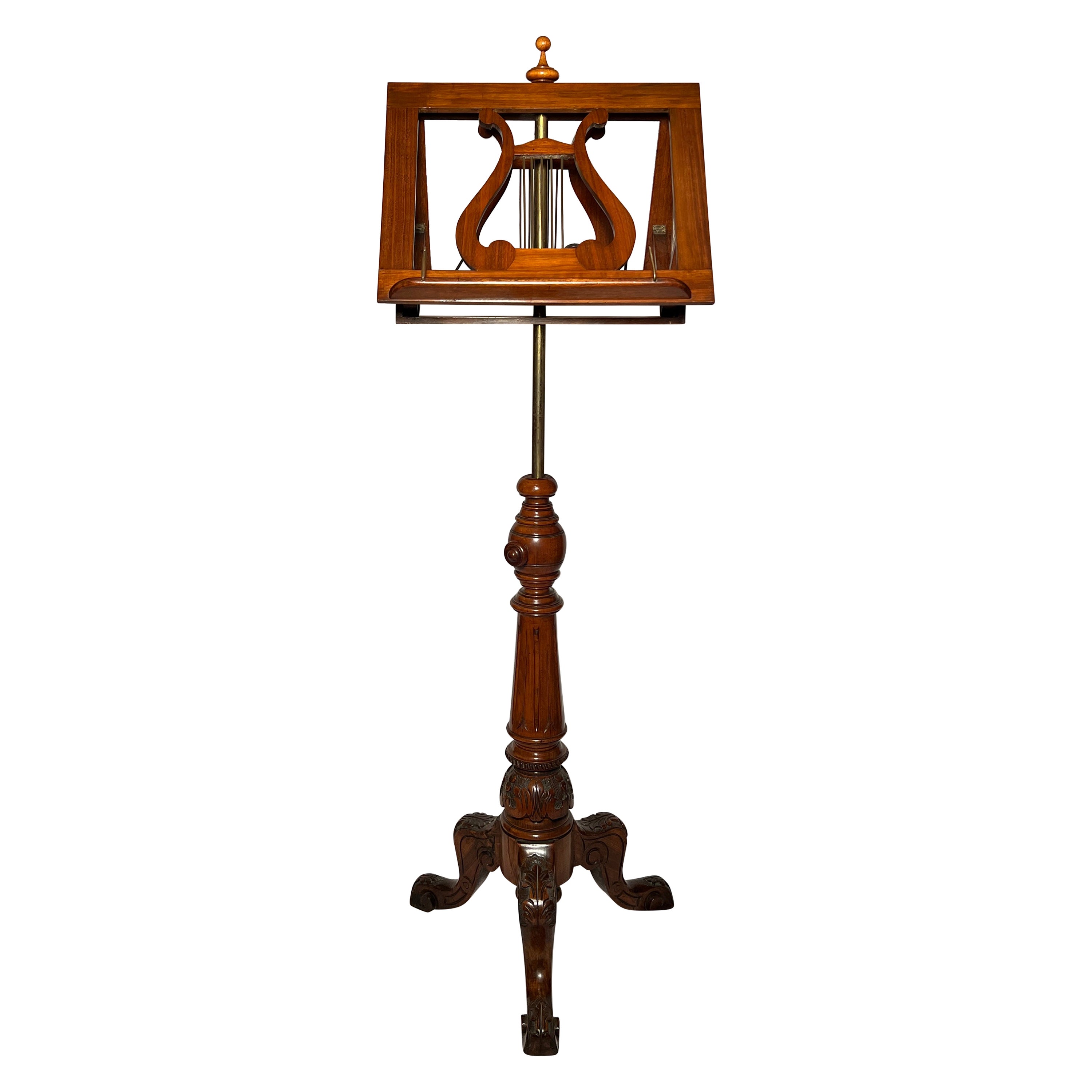 Antique English Mahogany Music Stand circa 1880 For Sale at 1stDibs