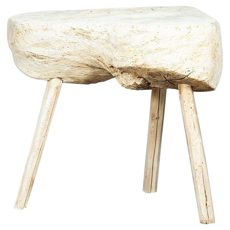 19thC French Provincial Elm Chopping Block Table For Sale at 1stDibs