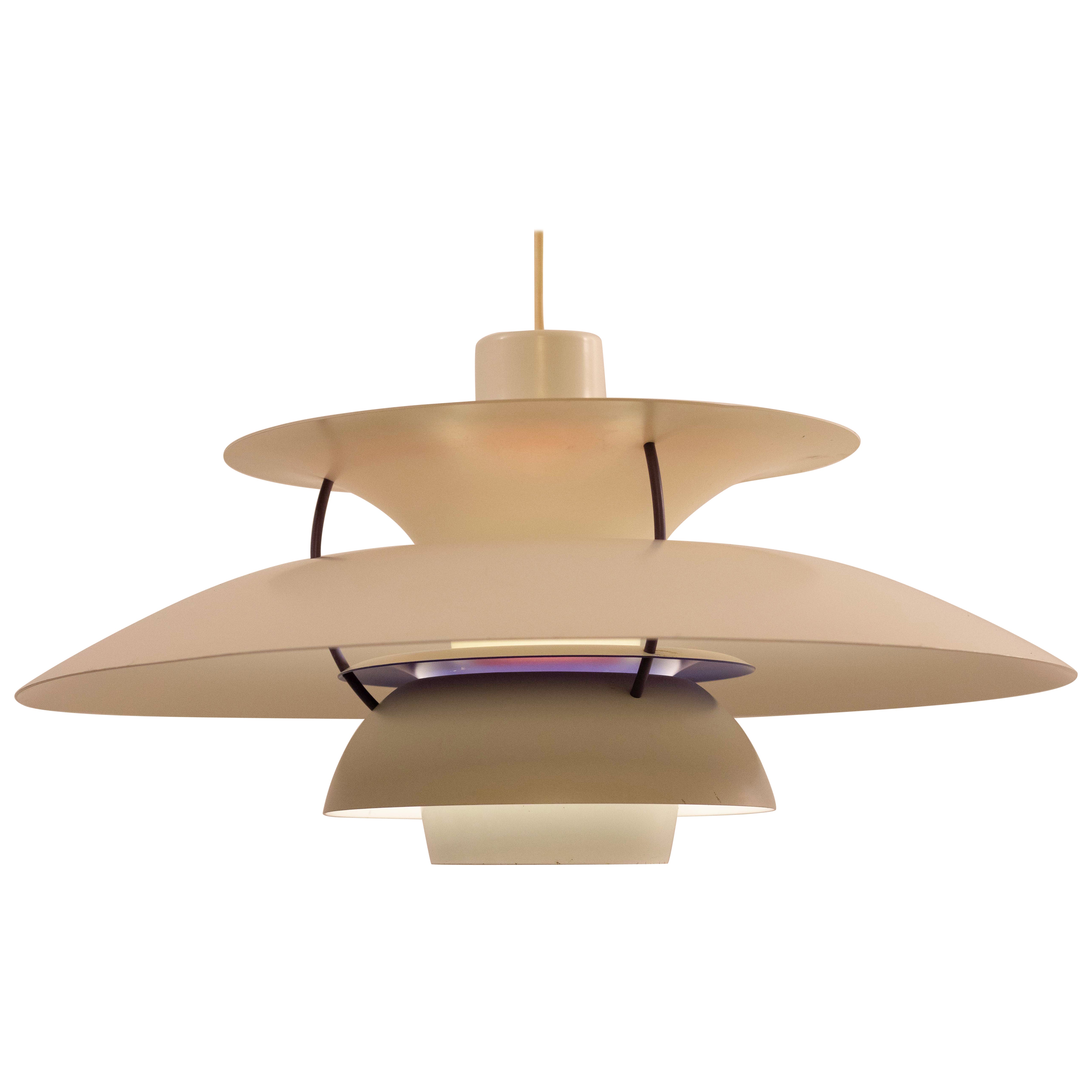 Mid Century Orange Pendant Light by Poul Henningsen for Louis Poulsen ...