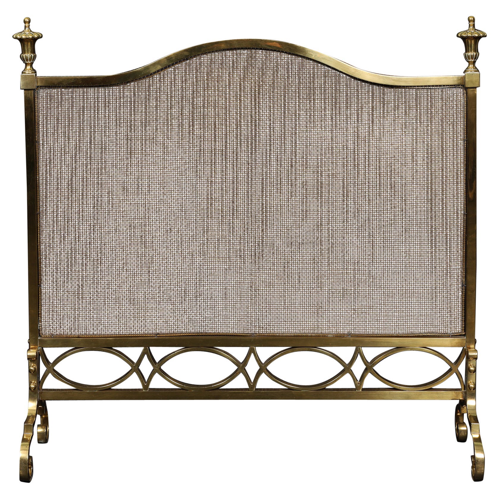 Custom Made Modern Brass Fire Screen For Sale at 1stDibs