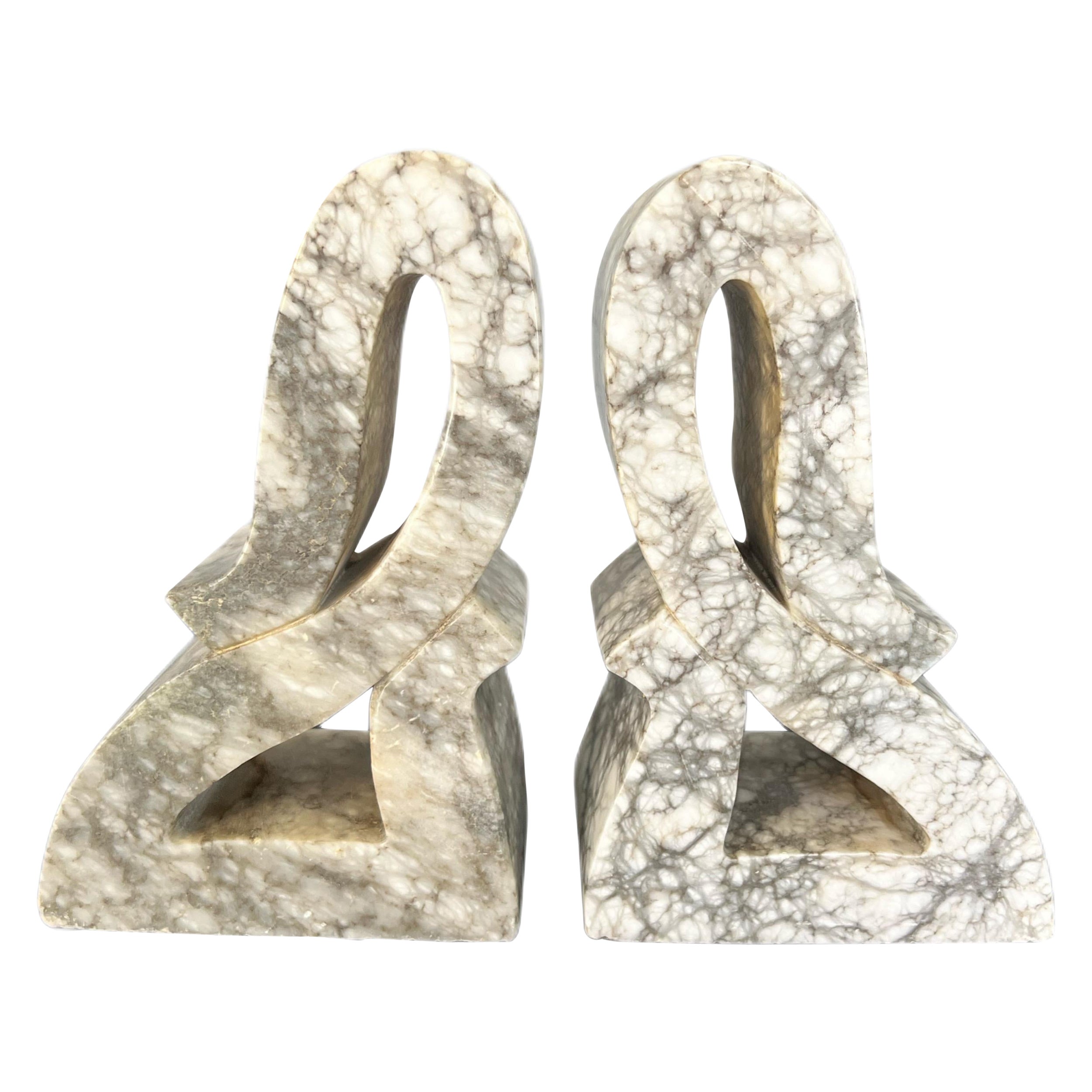 Vintage Italian Marble Bookends For Sale at 1stDibs
