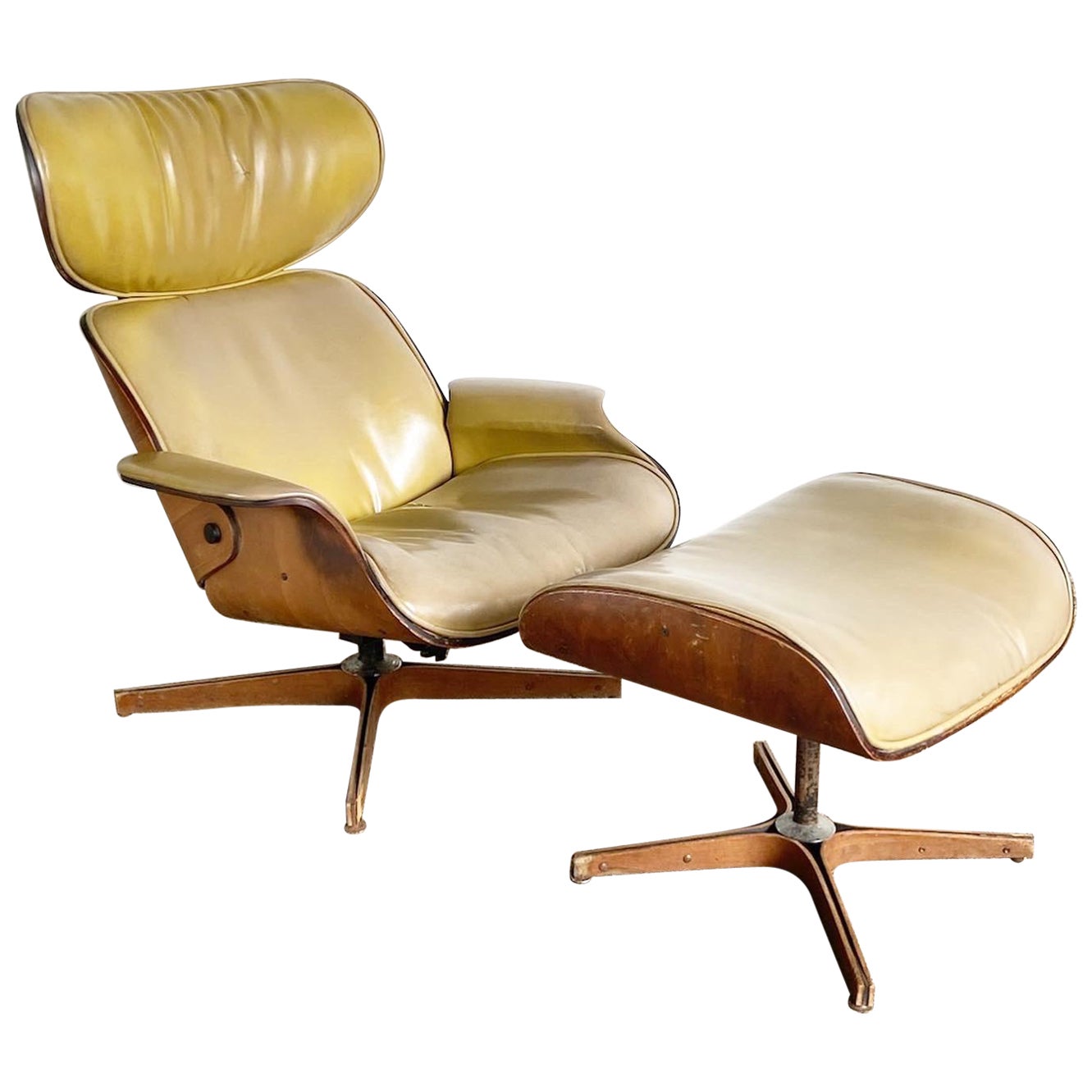 Mid Century Modern Lounge Chair and Foot Rest/Ottoman by George Mulhauser Plycraft For Sale at ...
