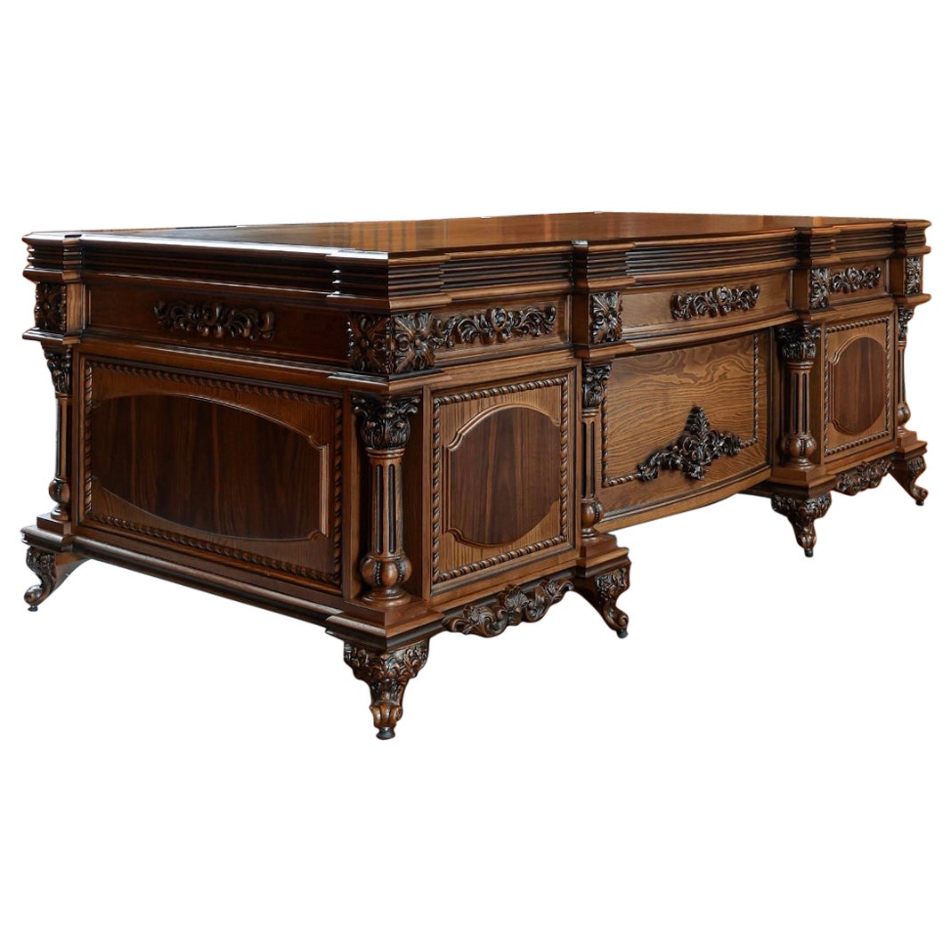 Hand carved Ashewood Desk For Sale at 1stDibs