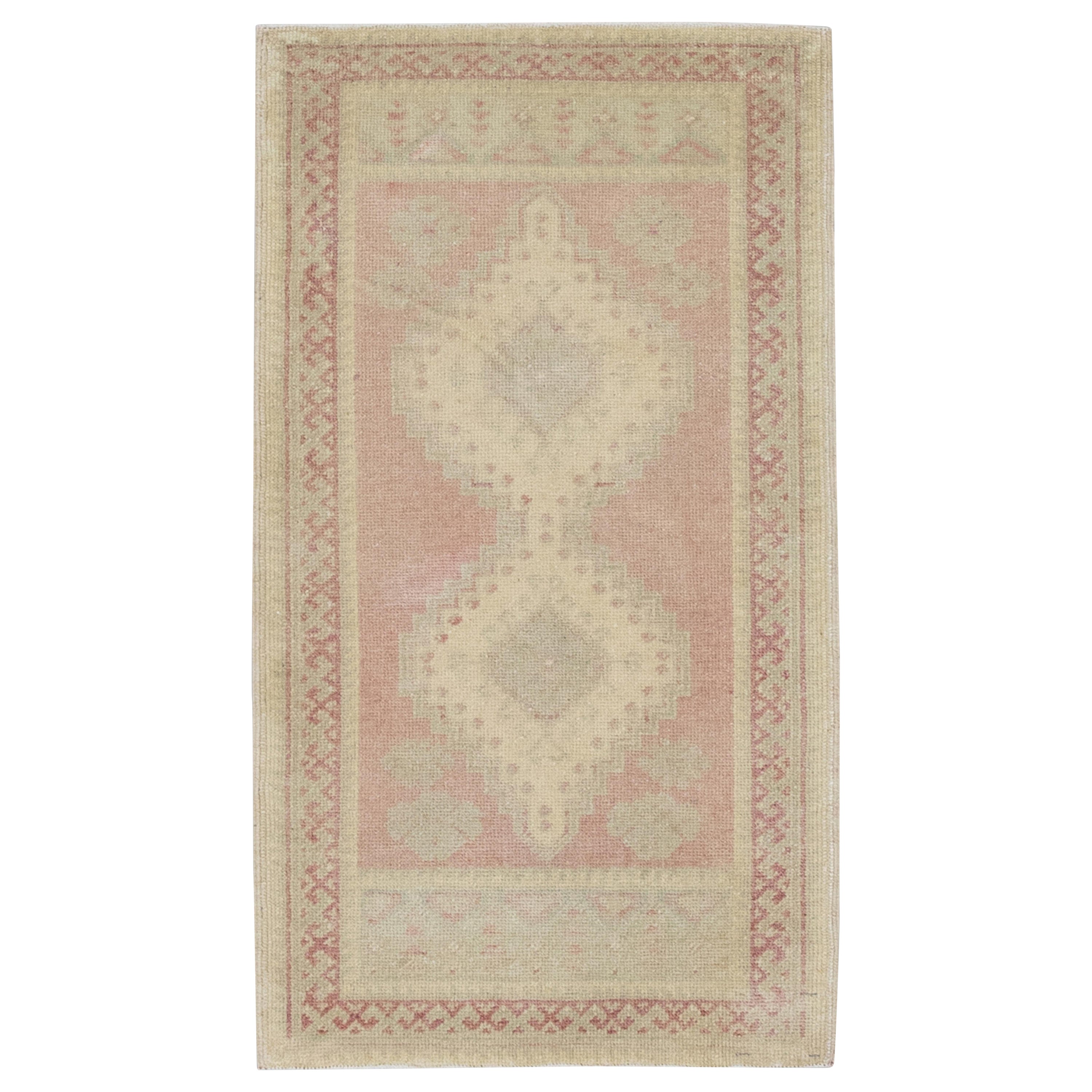 1960s Red and Beige Vintage Turkish Mini Rug 1'9" X 3'2" For Sale at ...