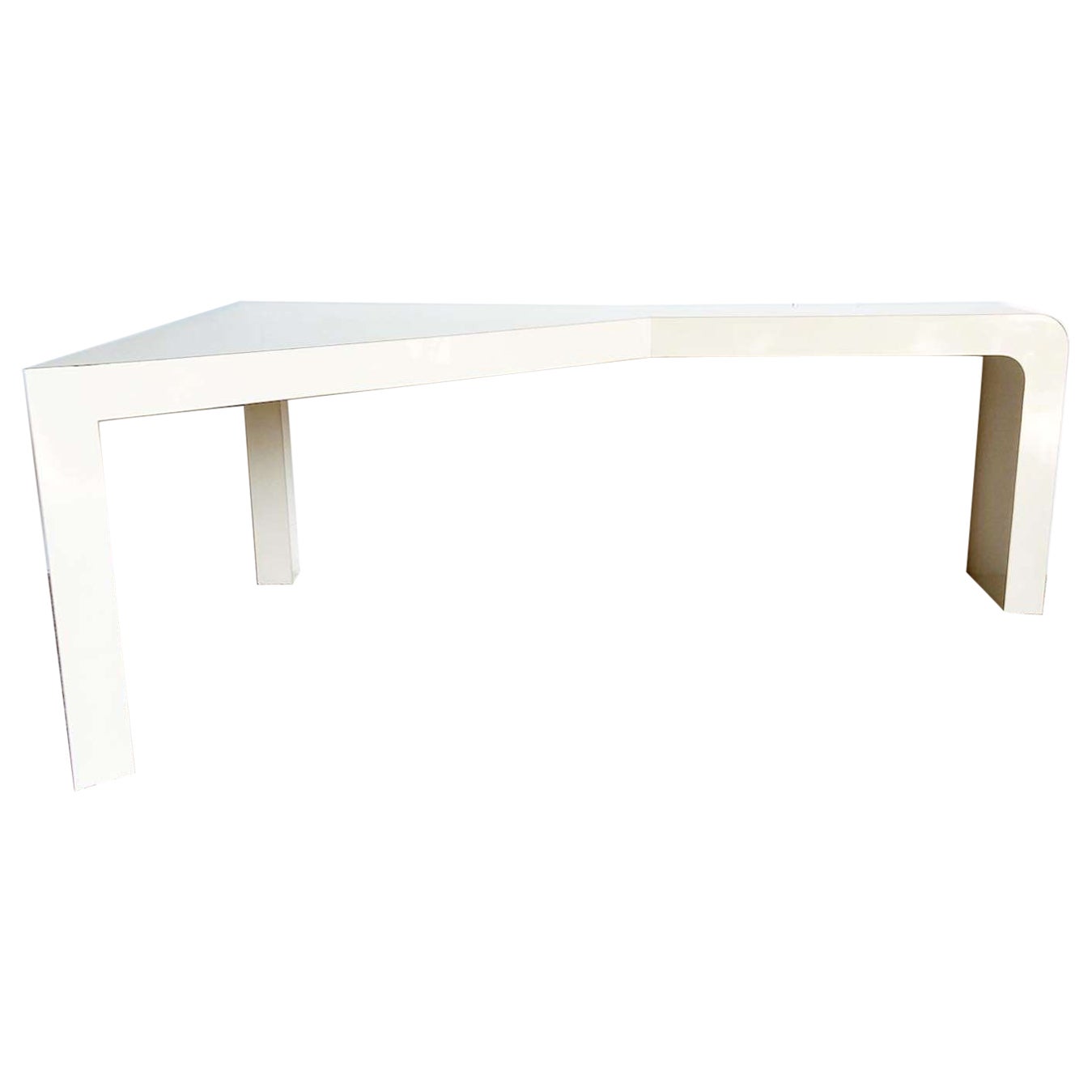 Postmodern Cream Laminate Sofa/Console/Corner Table For Sale at 1stDibs